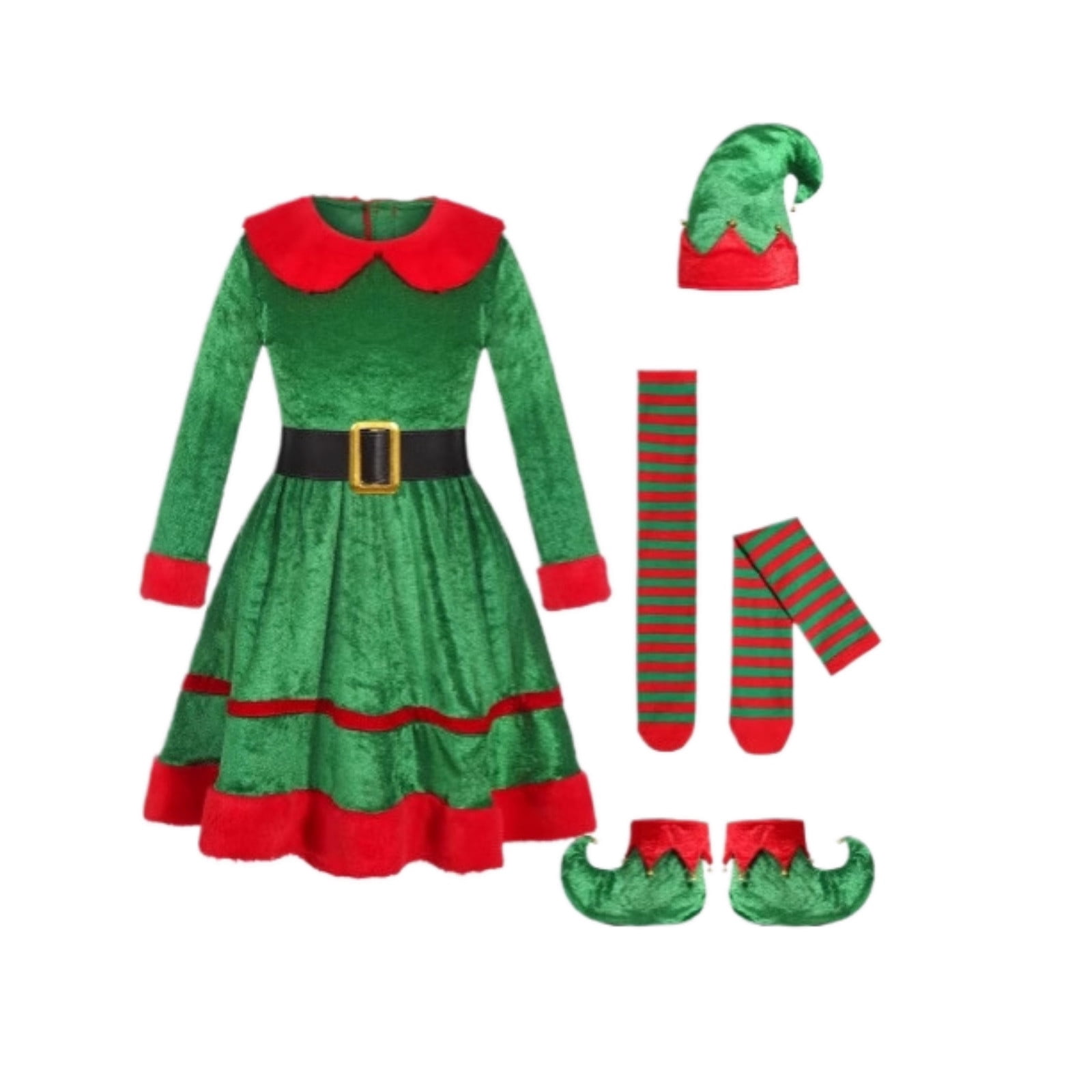 YAYUBA Christmas Dresses for Girls Elf Outfits for Girls Christmas ...