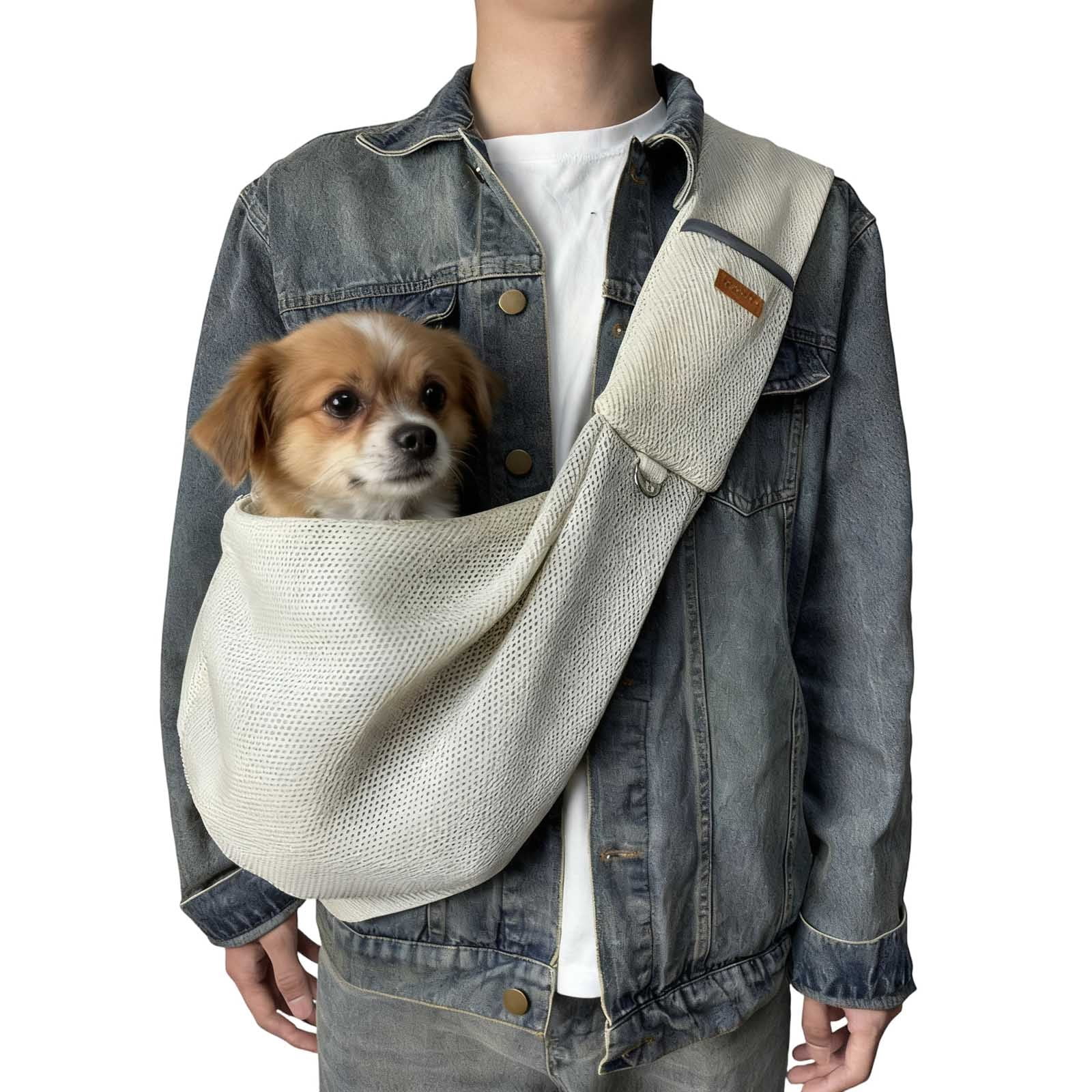 YAYUBA Dog Carrier Cat Carrier Pet Sling Bag Small Dog Pouch Bag Hands ...