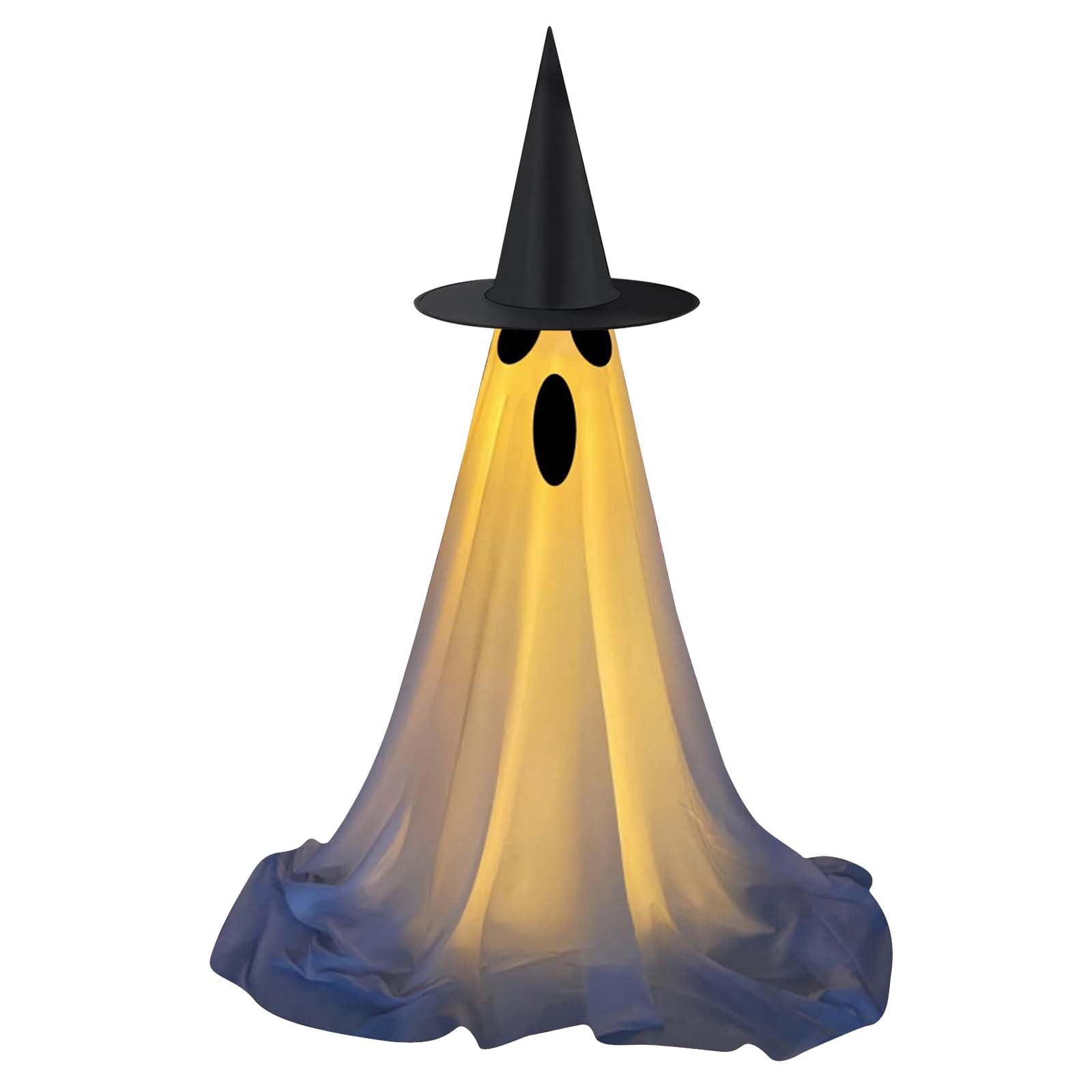 YAYUBA Festival Creepy Ghost Decorations With String Lights 64IN - DIY ...