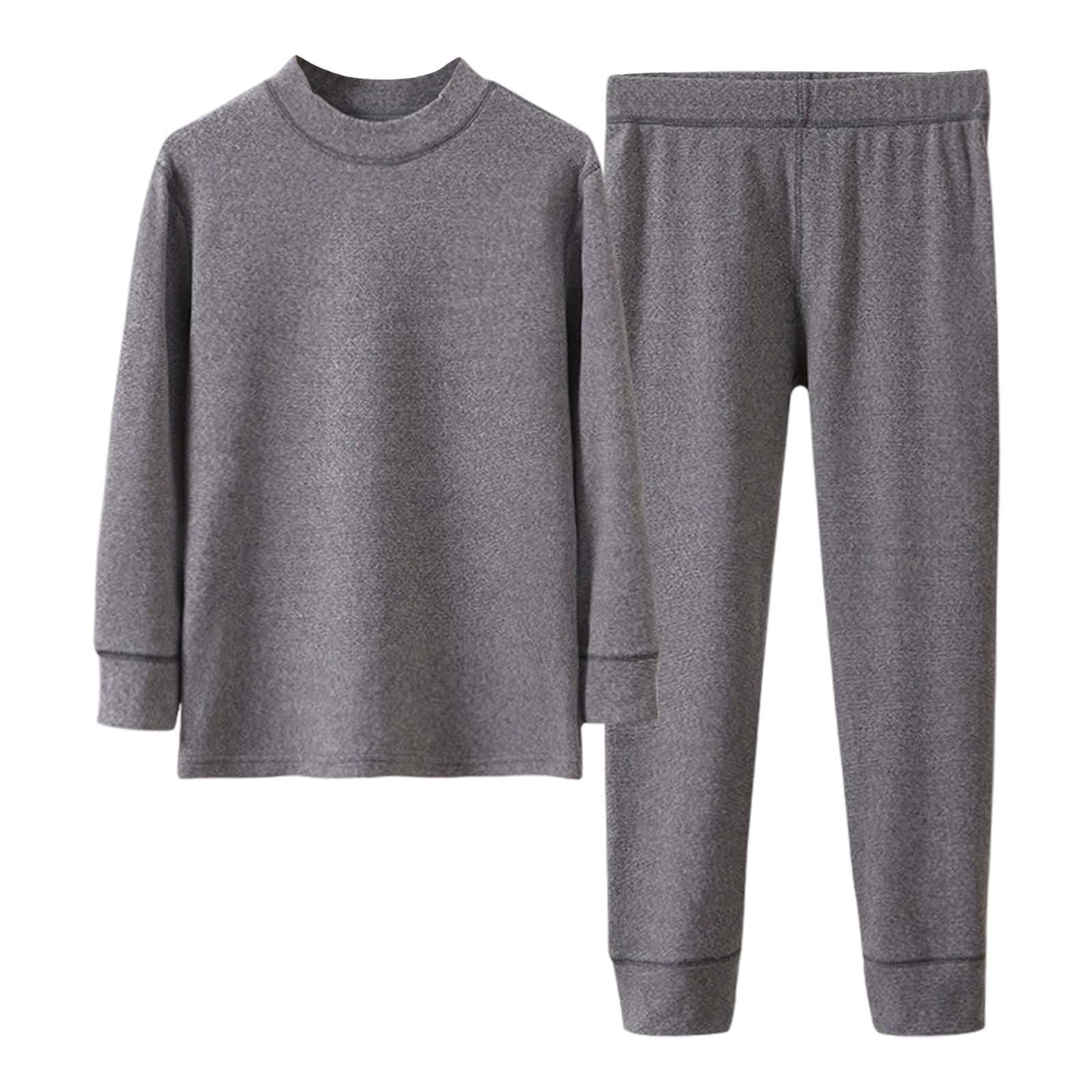 YAYUBA Fleece Lined Toddler Thermal Set, Thermal Underwear for Kids ...
