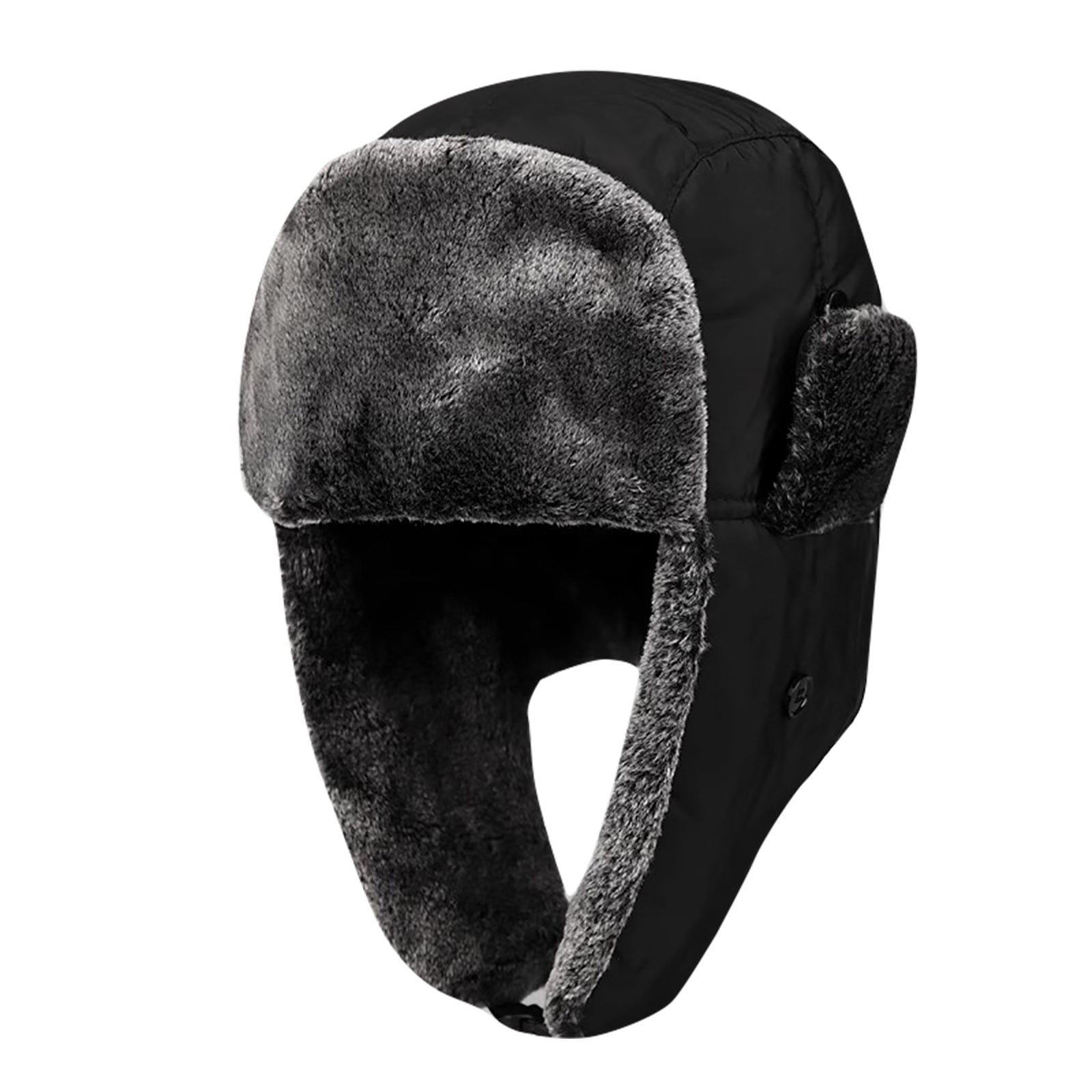 YAYUBA Men Winter Bomber Wool Ear Flap Russian Hat Women Warm ...