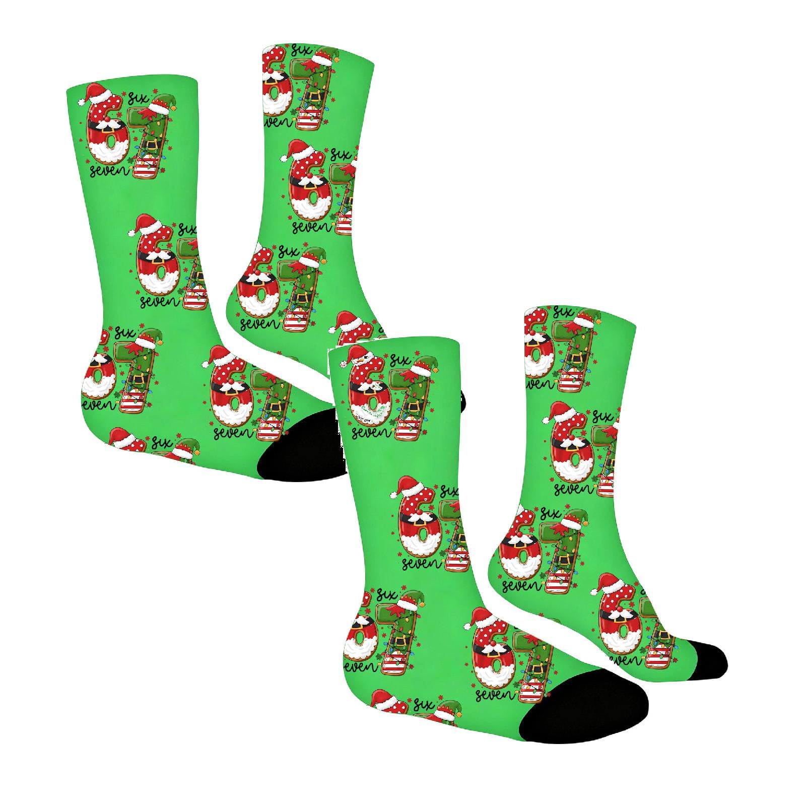 YAYUBA Six Seven 67 Socks 67 Meme Ice Cream for Men Women,Funny 6 7 ...