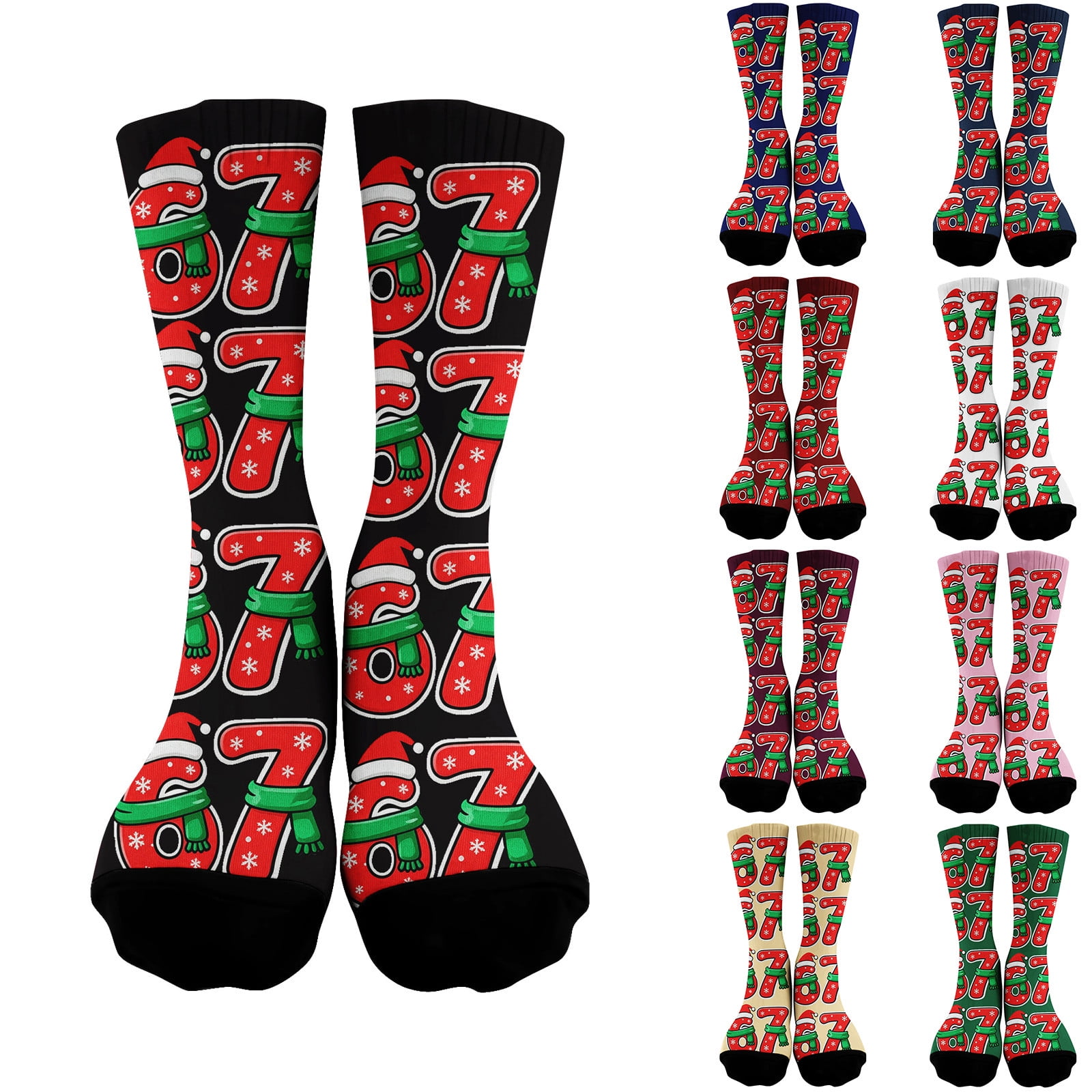 YAYUBA Six Seven 67 Socks Meme Six Seven Design, Hilarious Funny Sock ...