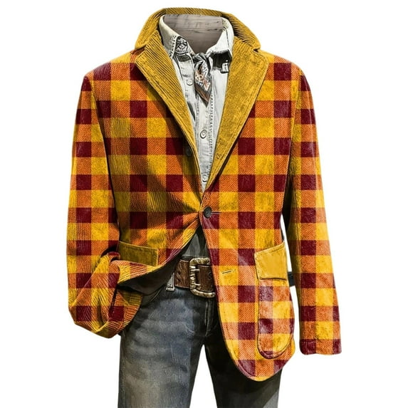 YAYUBA Velvet Blazer for Men Slim Fit One Button Sport Coat Tuxedo ...