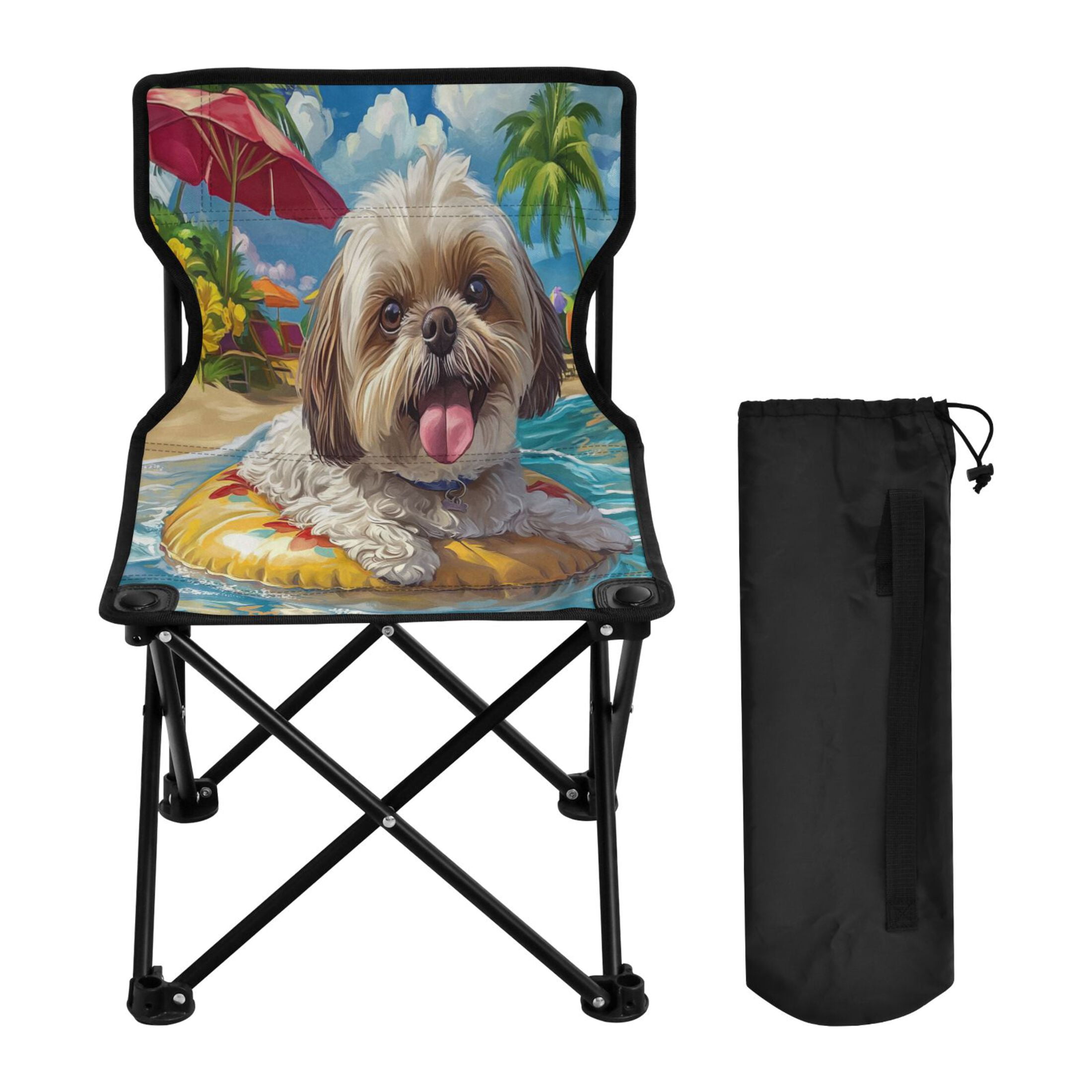 YAZAOO Camping Chairs Modern Tropical Float Buddy Pattern Folding chair ...