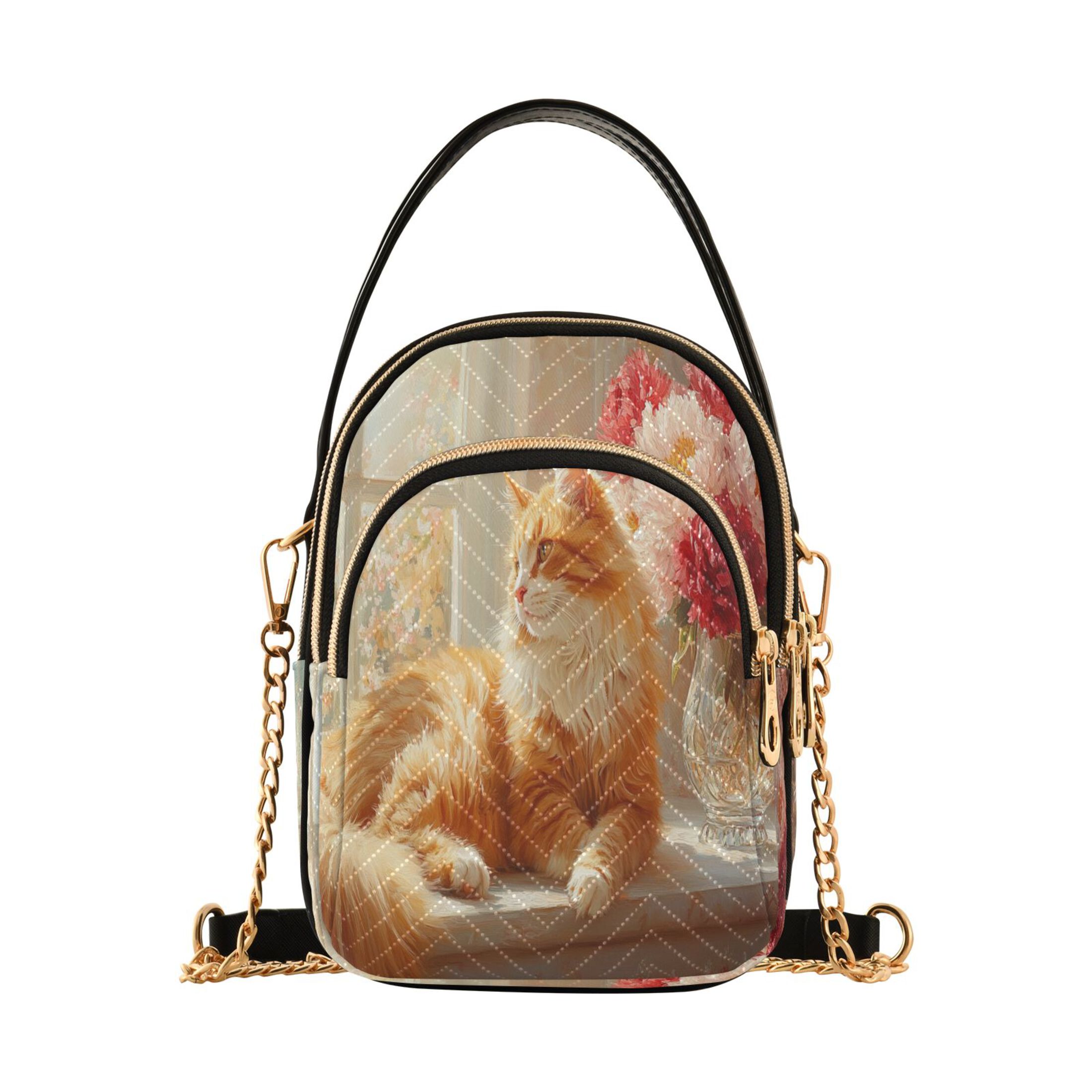 YAZAOO Cross Body Fashion Shoulder Waist Purse Bags Cat by Window with ...