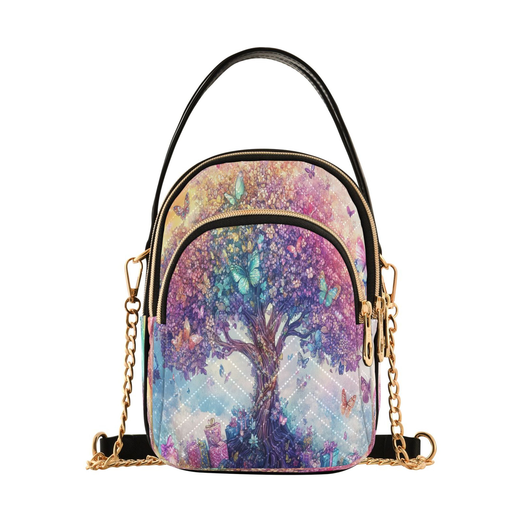 YAZAOO Cross Body Fashion Shoulder Waist Purse Bags Colorful Tree with ...