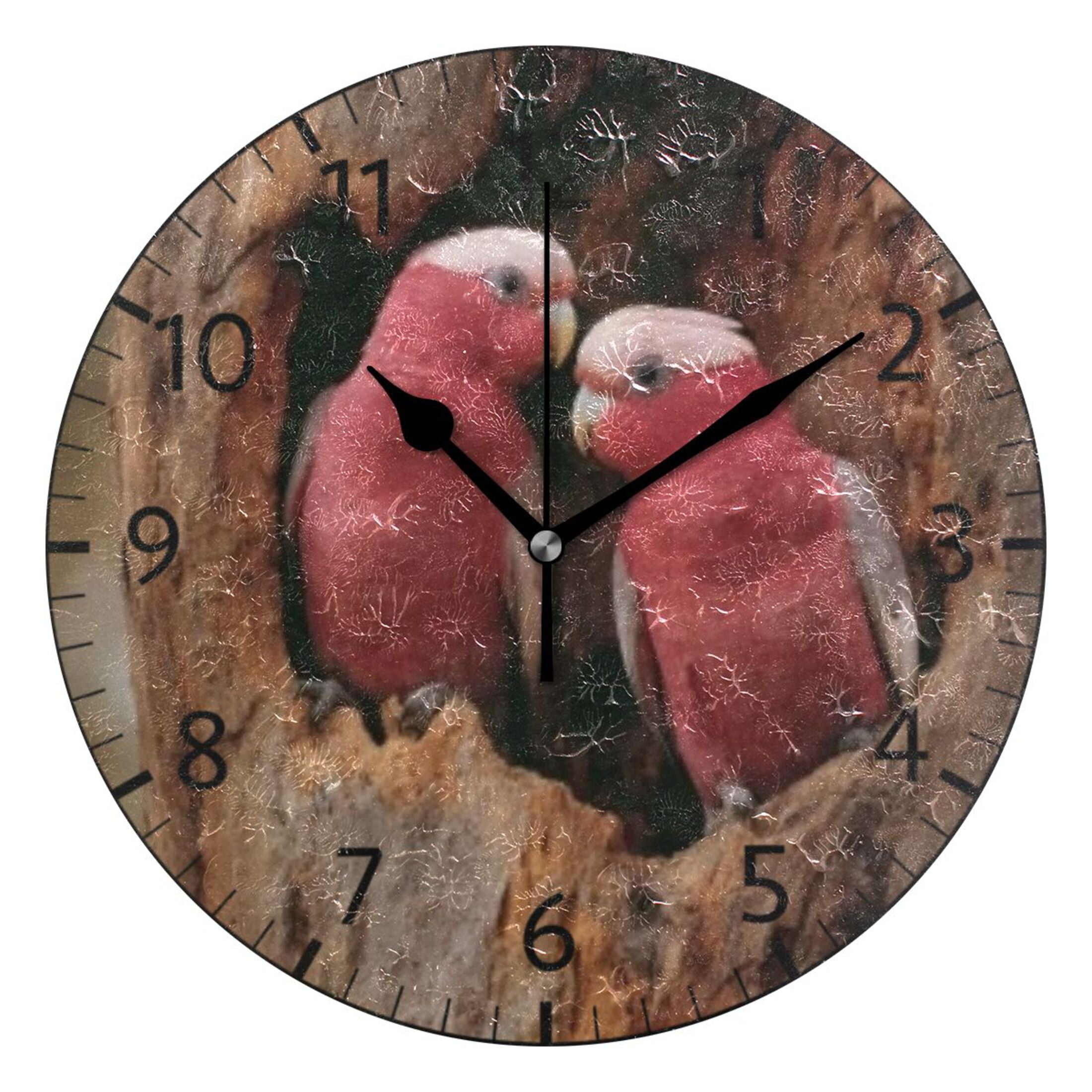 YAZAOO Decorative Wall Clock In Size：25cm Gilded Splatter Cat Pattern ...