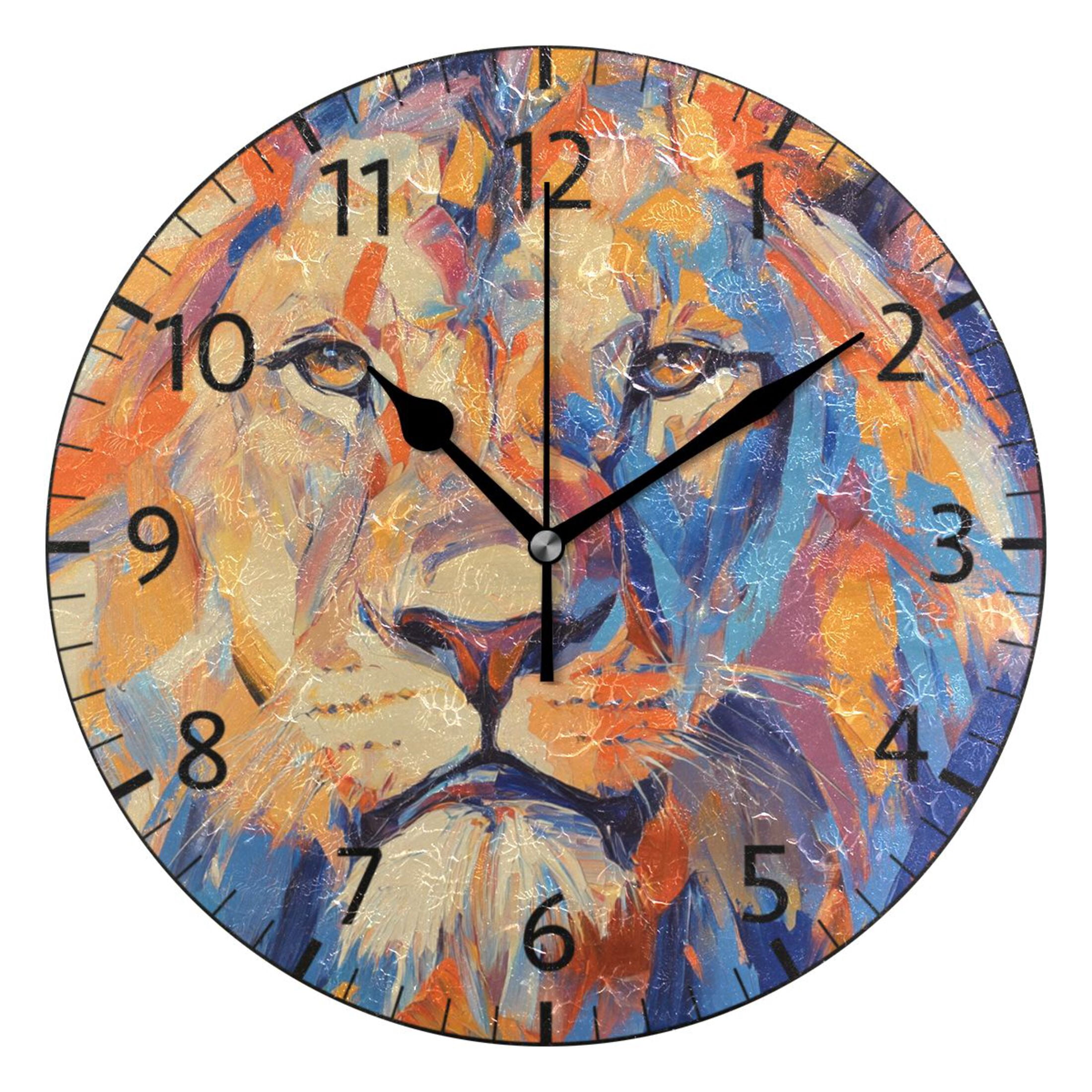 YAZAOO Decorative Wall Clock Size：25cm Regal Reflection Design Pattern ...