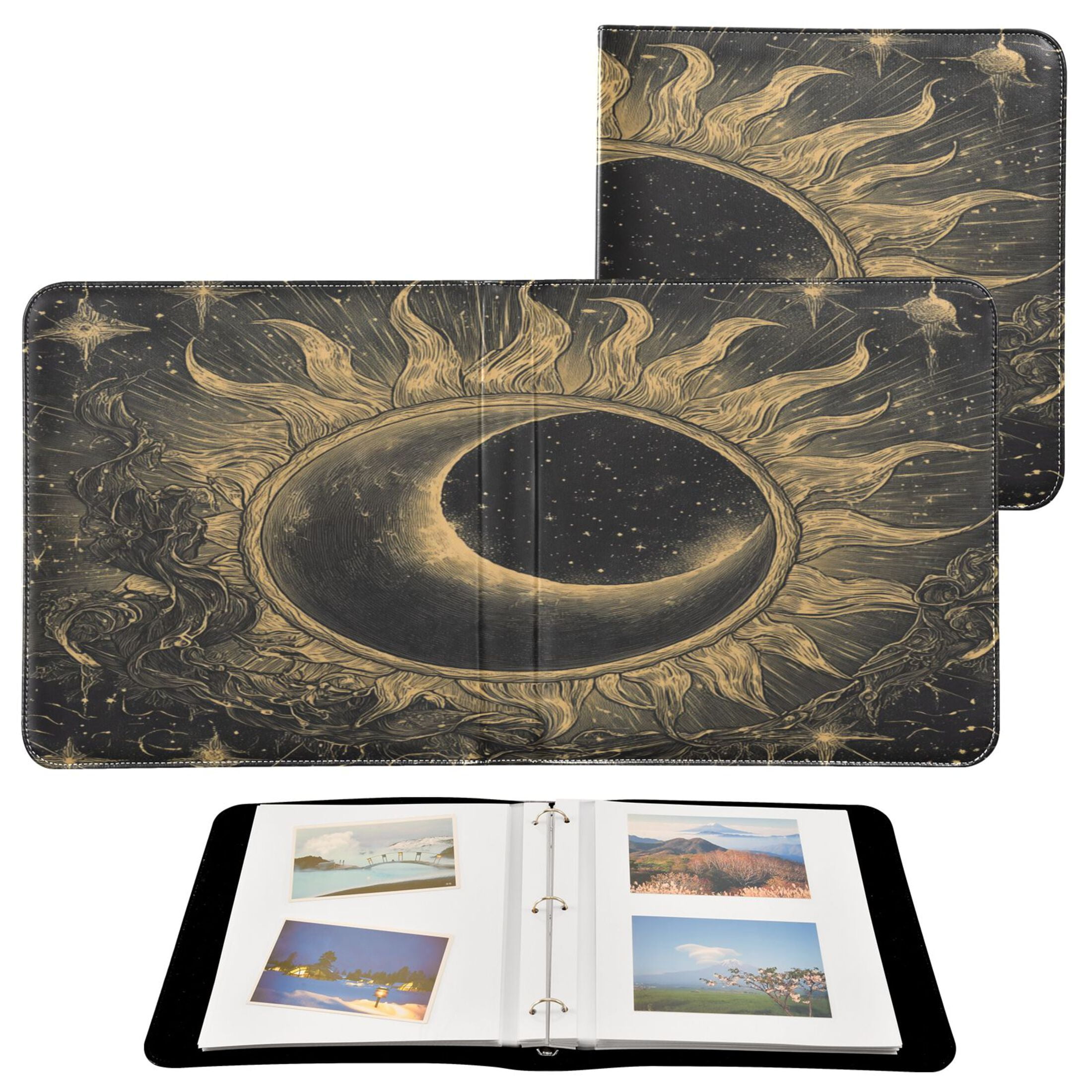 YAZAOO Photo Album Book Scrapbooking Cosmic Sunburst Printed Picture ...