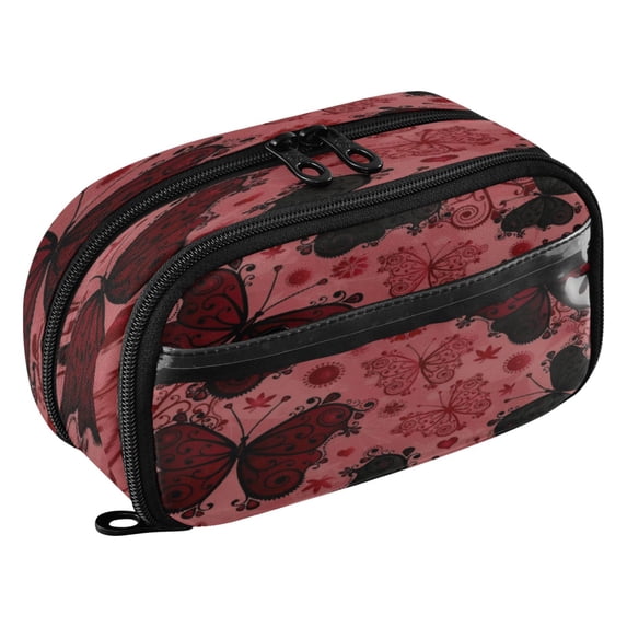 YAZAOO Ruby Gothic Butterfly Pattern Waterproof Polyester PVC Pencil ...