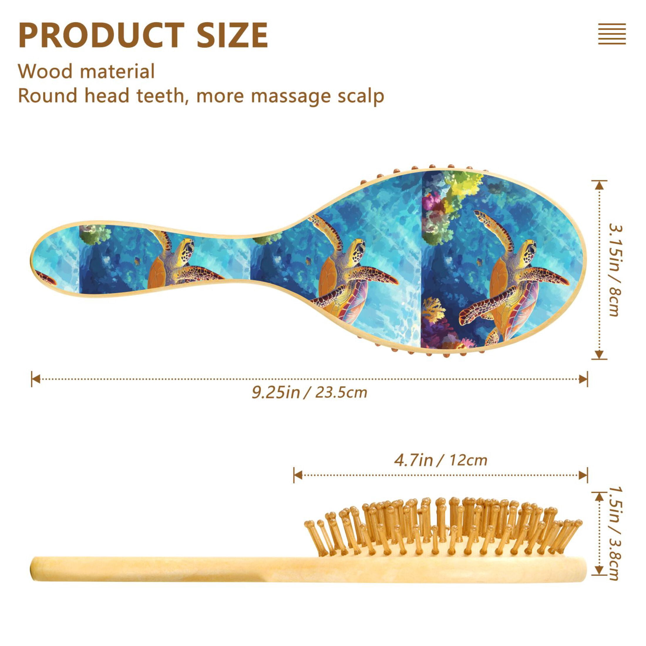 YAZAOO Soft Hair Brush Hair Comb Detangler Turtles Plainting Smoothing ...