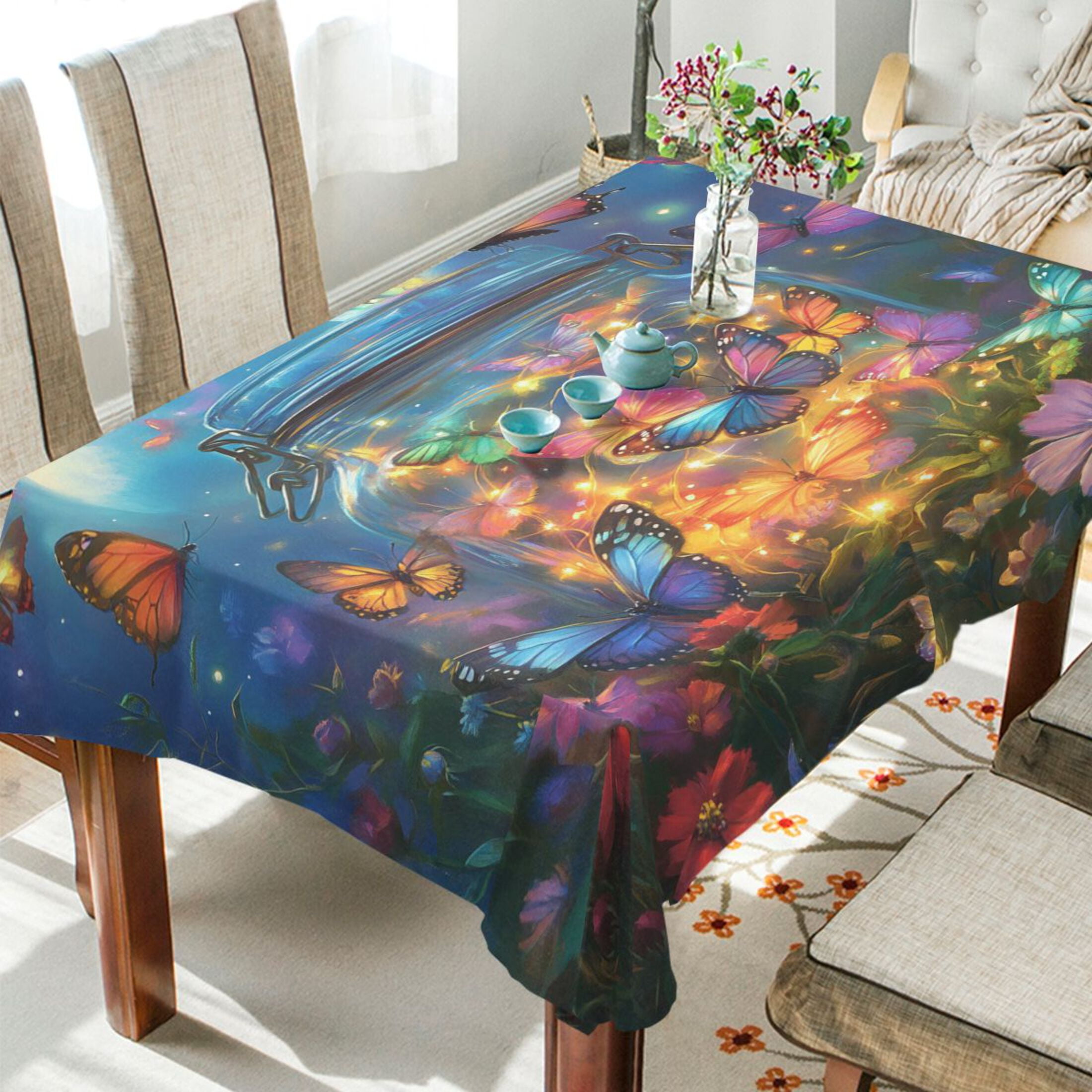 YAZAOO Square Tablecloth Lights Of Fairy Pattern Tableclothes - Walmart.com