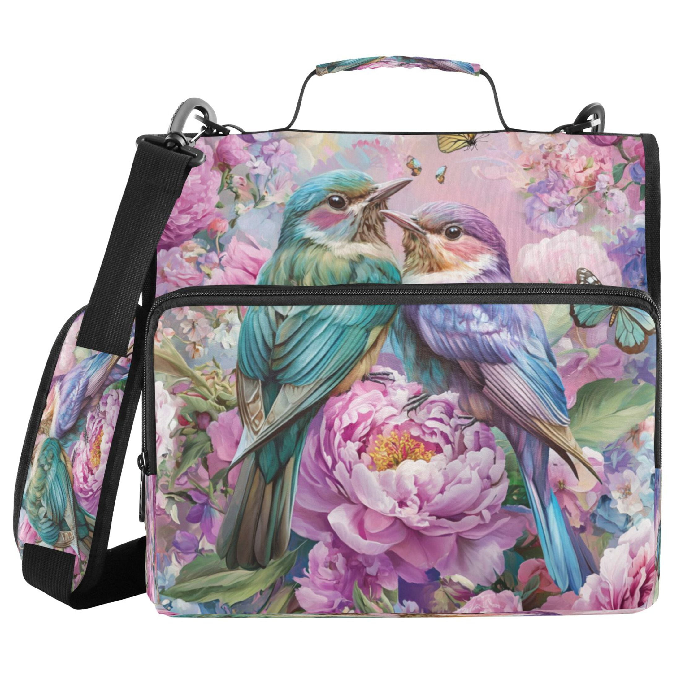 YAZAOO Zipper Binder trapper keeper Documents Organized Design Birds ...