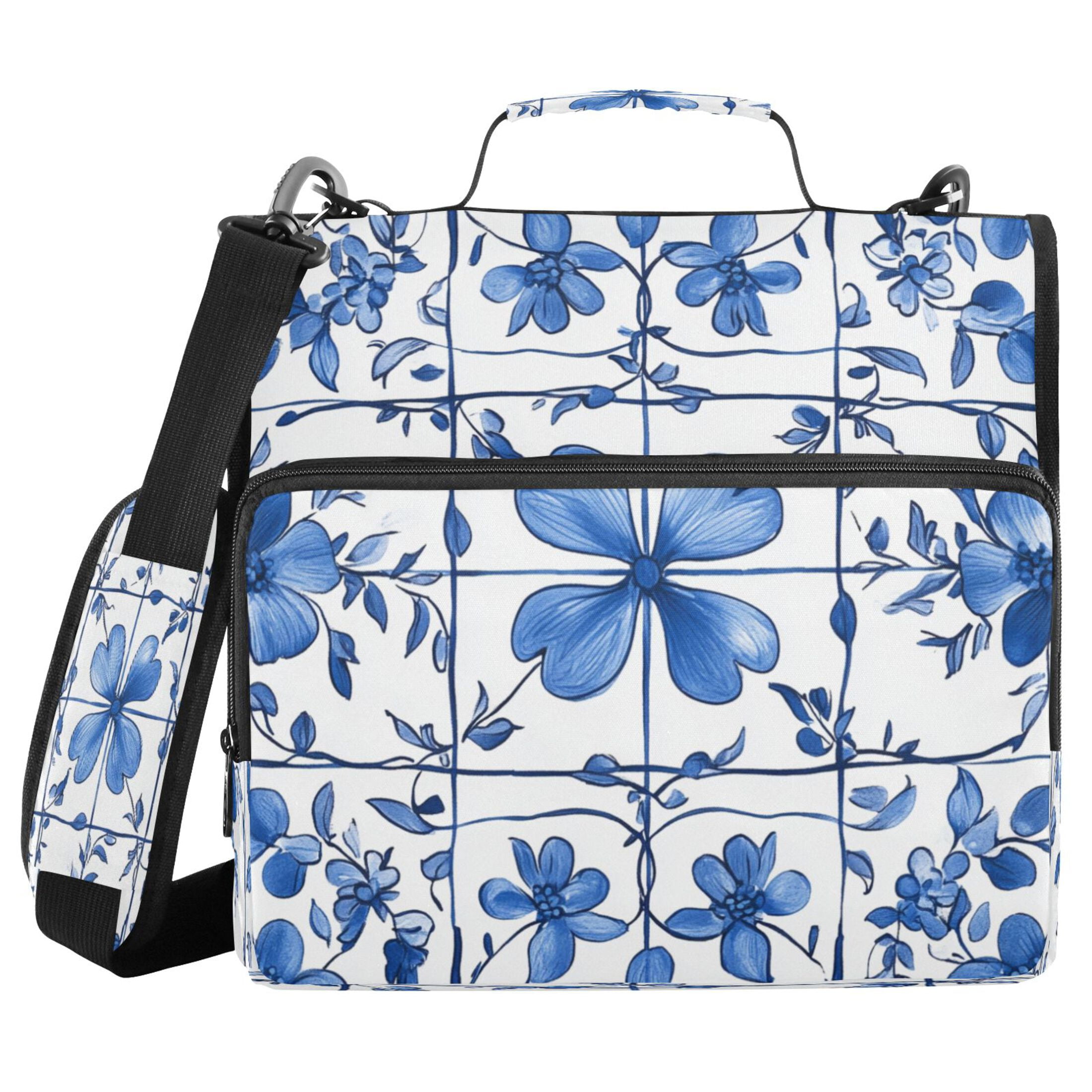 YAZAOO Zipper Binder trapper keeper Documents Organized Design Blue ...