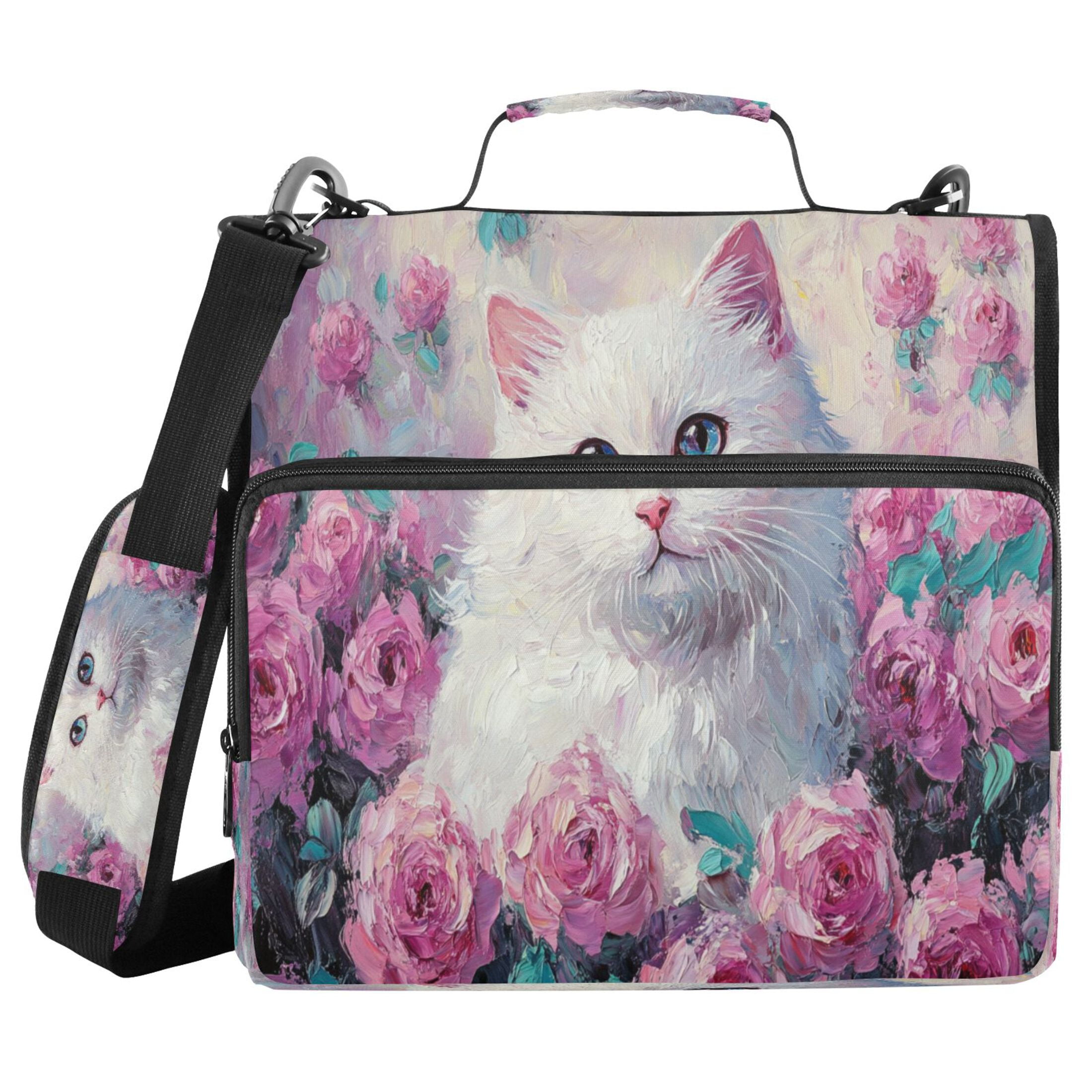 YAZAOO Zipper Binder trapper keeper Documents Organized Design Cat ...