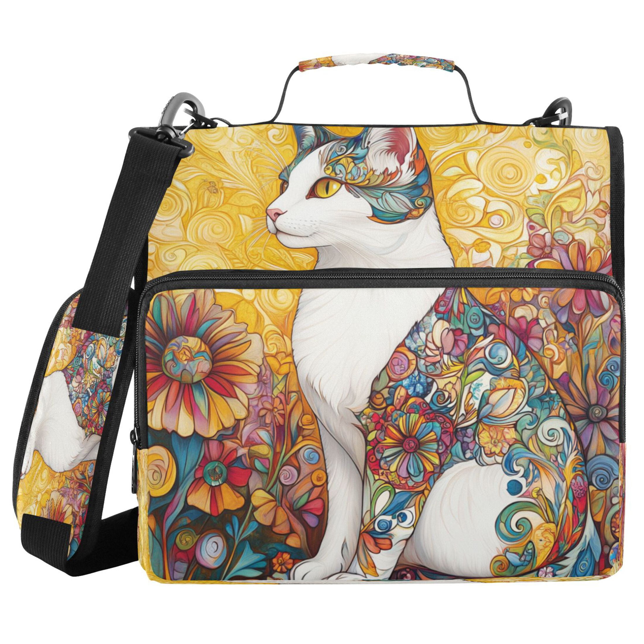 YAZAOO Zipper Binder trapper keeper Documents Organized Design Cat's ...