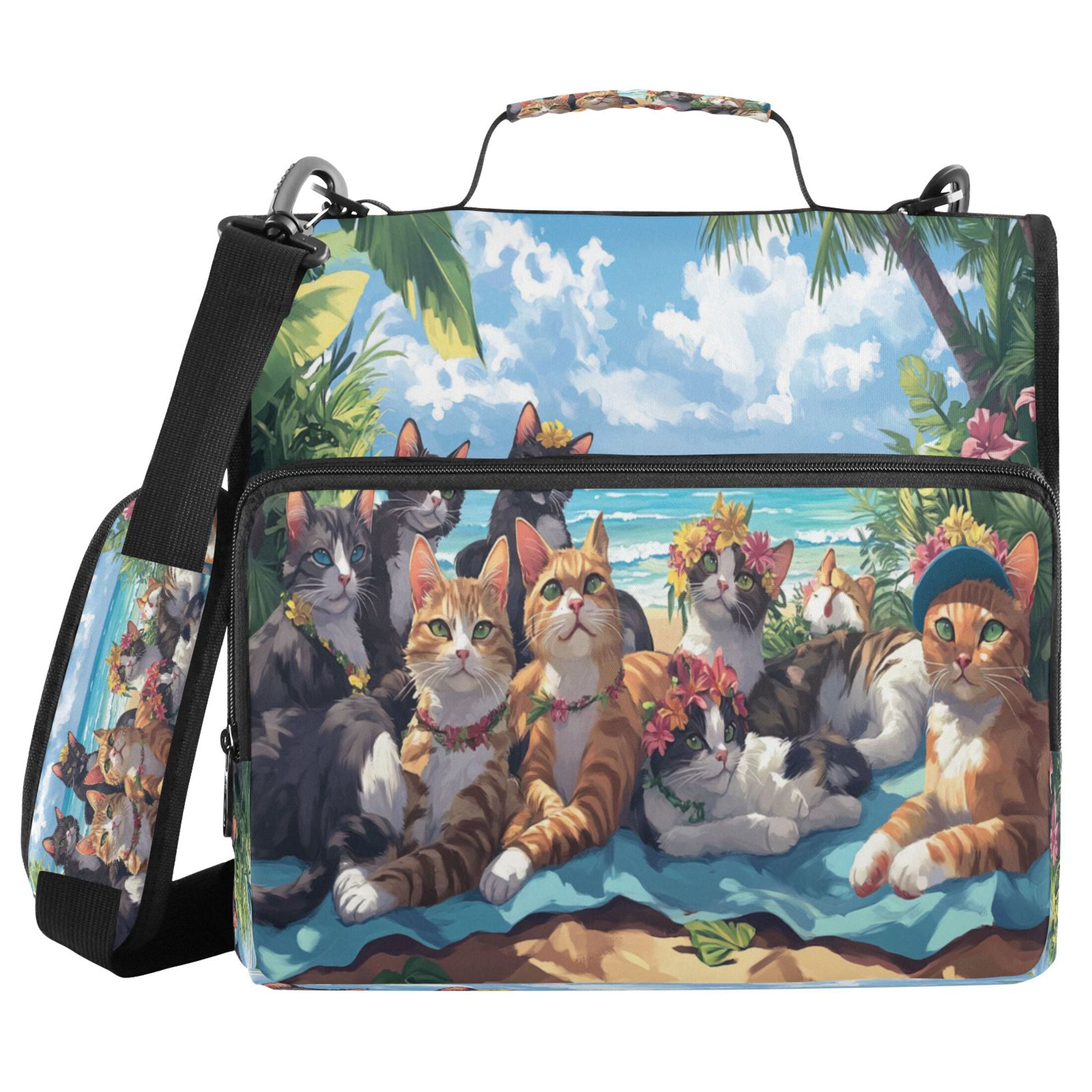 YAZAOO Zipper Binder trapper keeper Documents Organized Design Cats ...