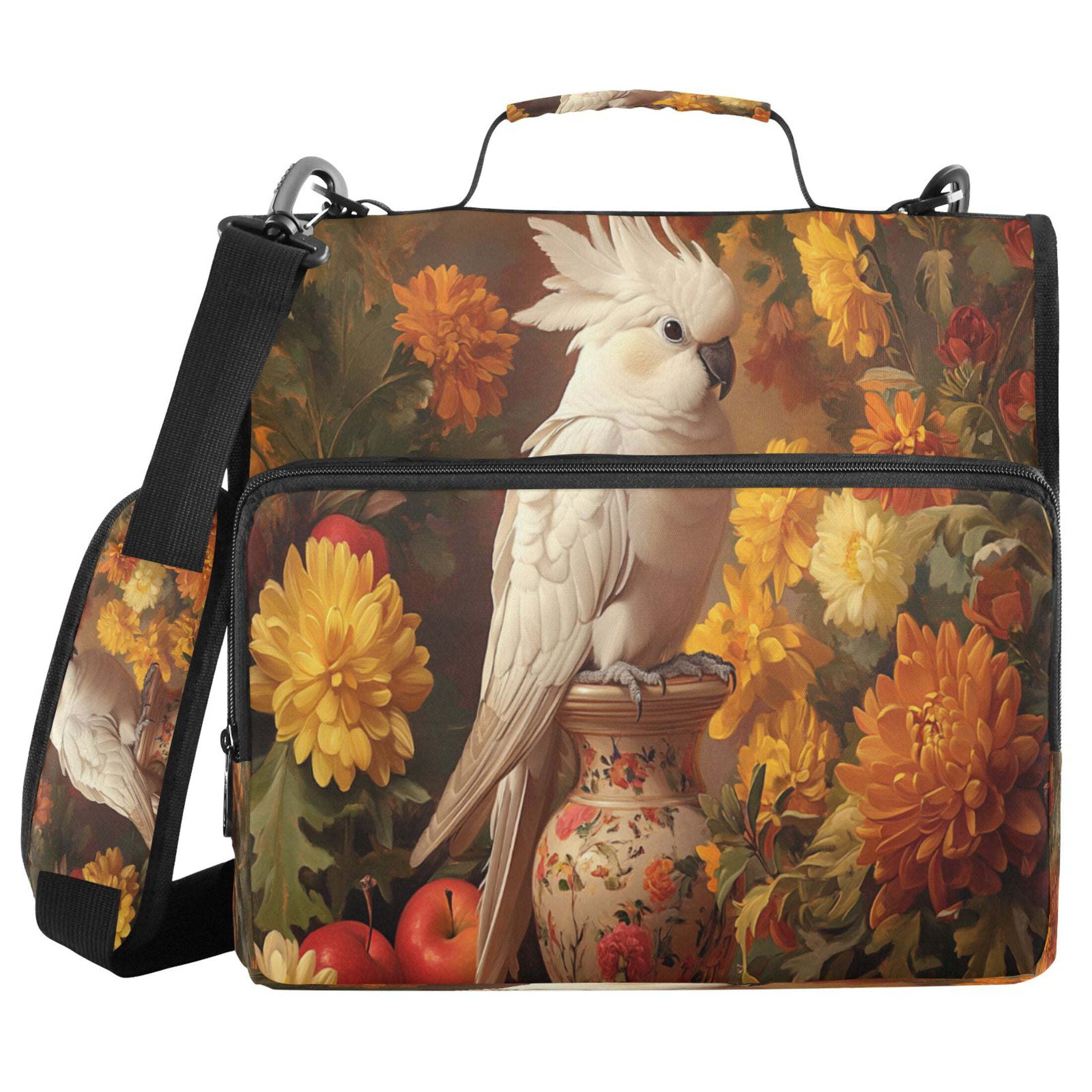YAZAOO Zipper Binder trapper keeper Documents Organized Design Cockatoo ...