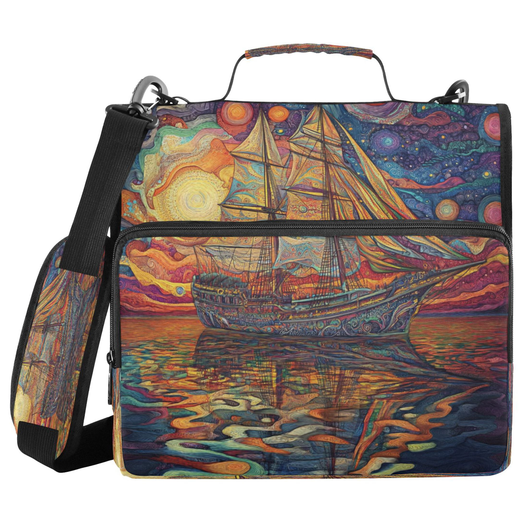 YAZAOO Zipper Binder trapper keeper Documents Organized Design Colorful ...