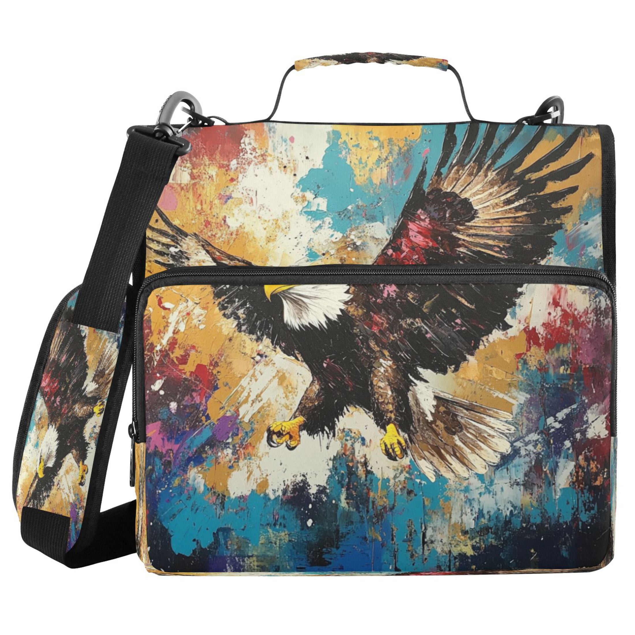YAZAOO Zipper Binder trapper keeper Documents Organized Design Eagles ...