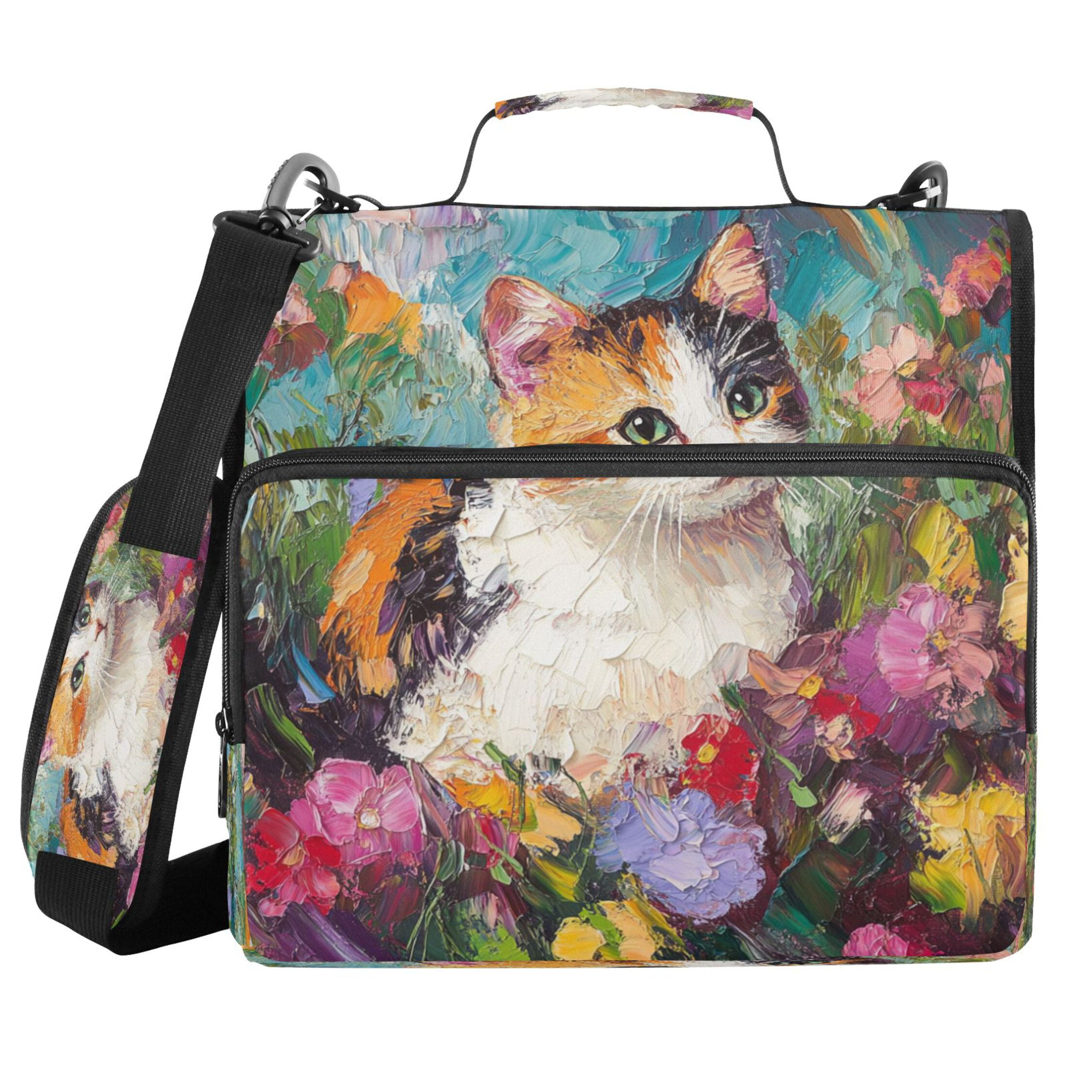 YAZAOO Zipper Binder trapper keeper Documents Organized Design Floral ...