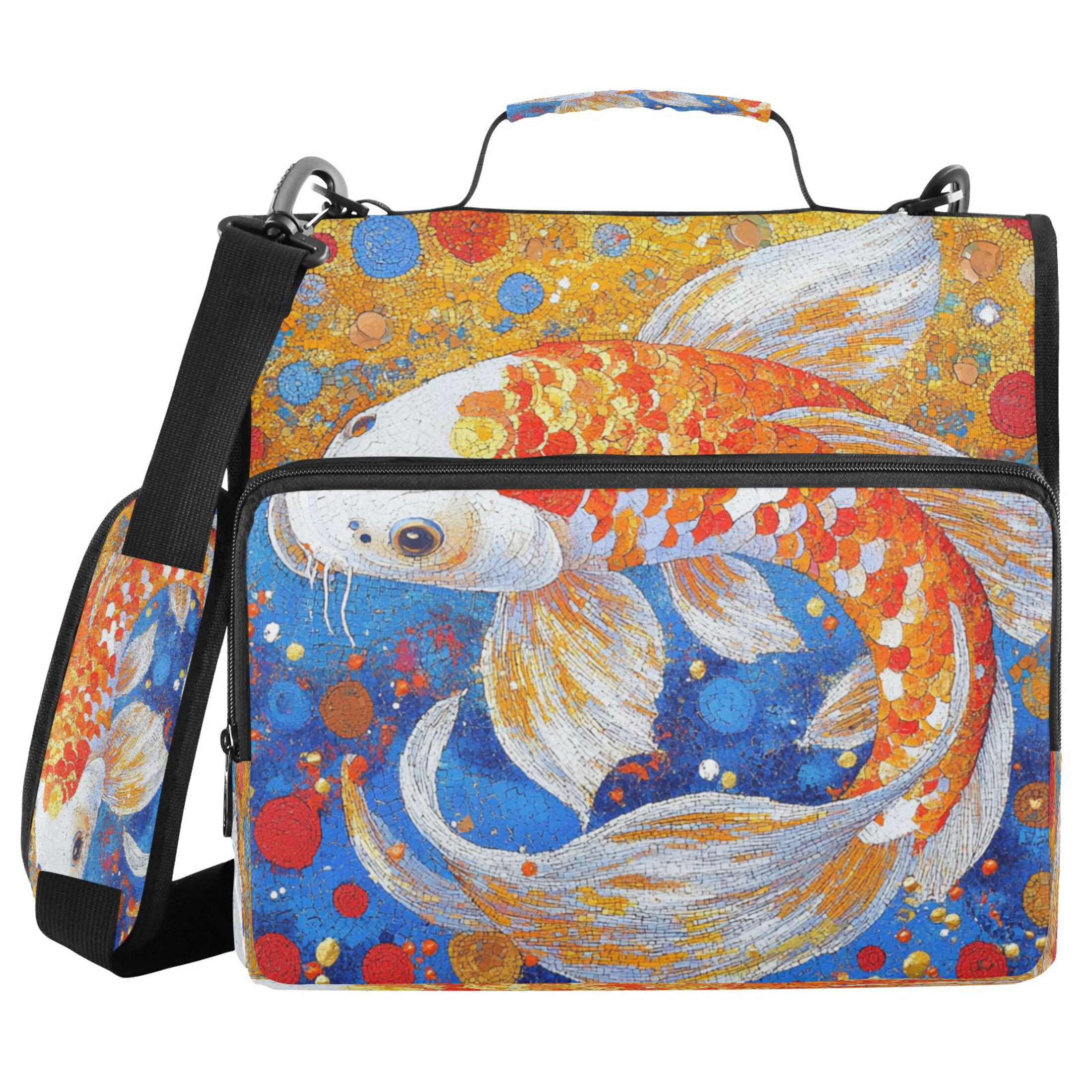 YAZAOO Zipper Binder trapper keeper Documents Organized Design Golden ...