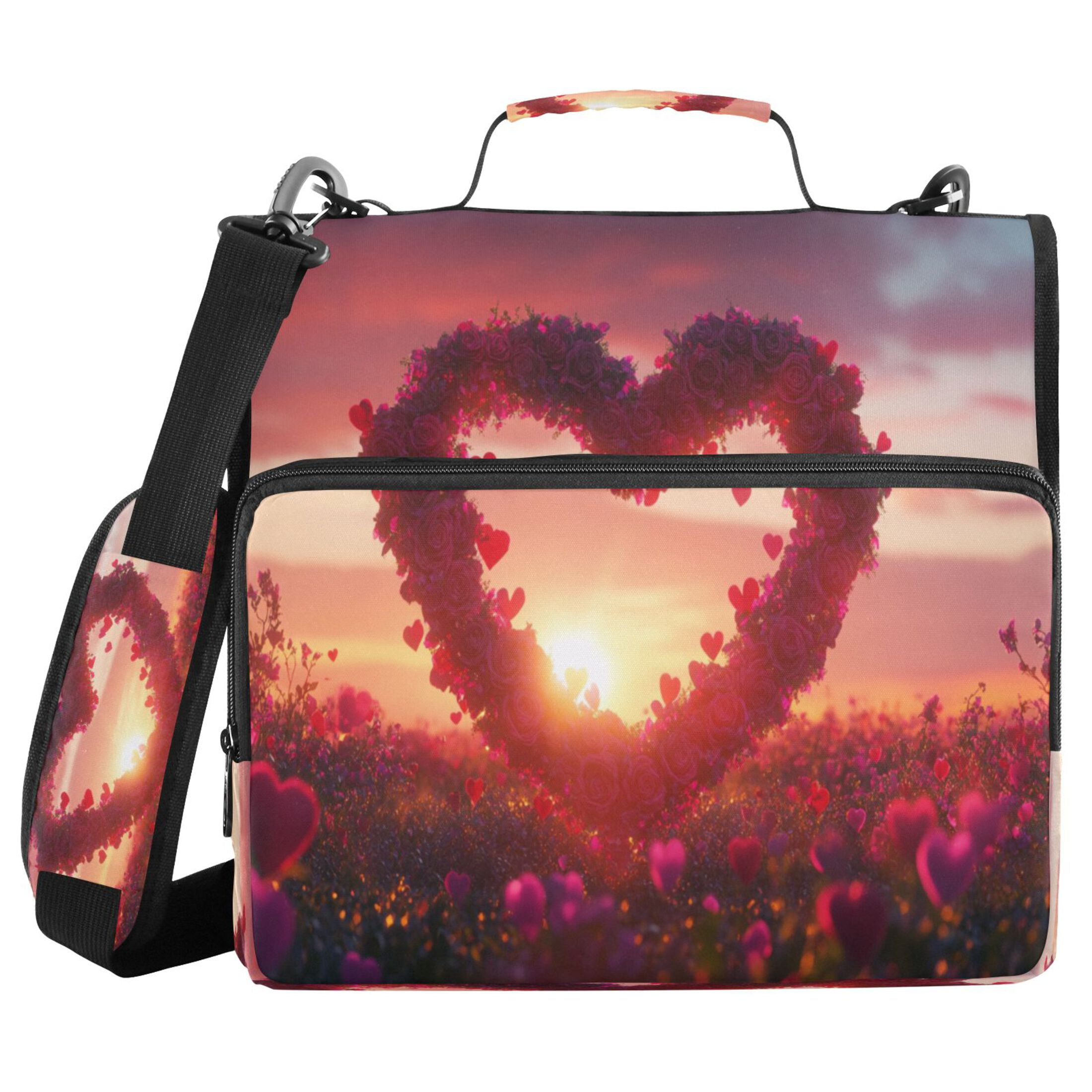 YAZAOO Zipper Binder trapper keeper Documents Organized Design Heart ...