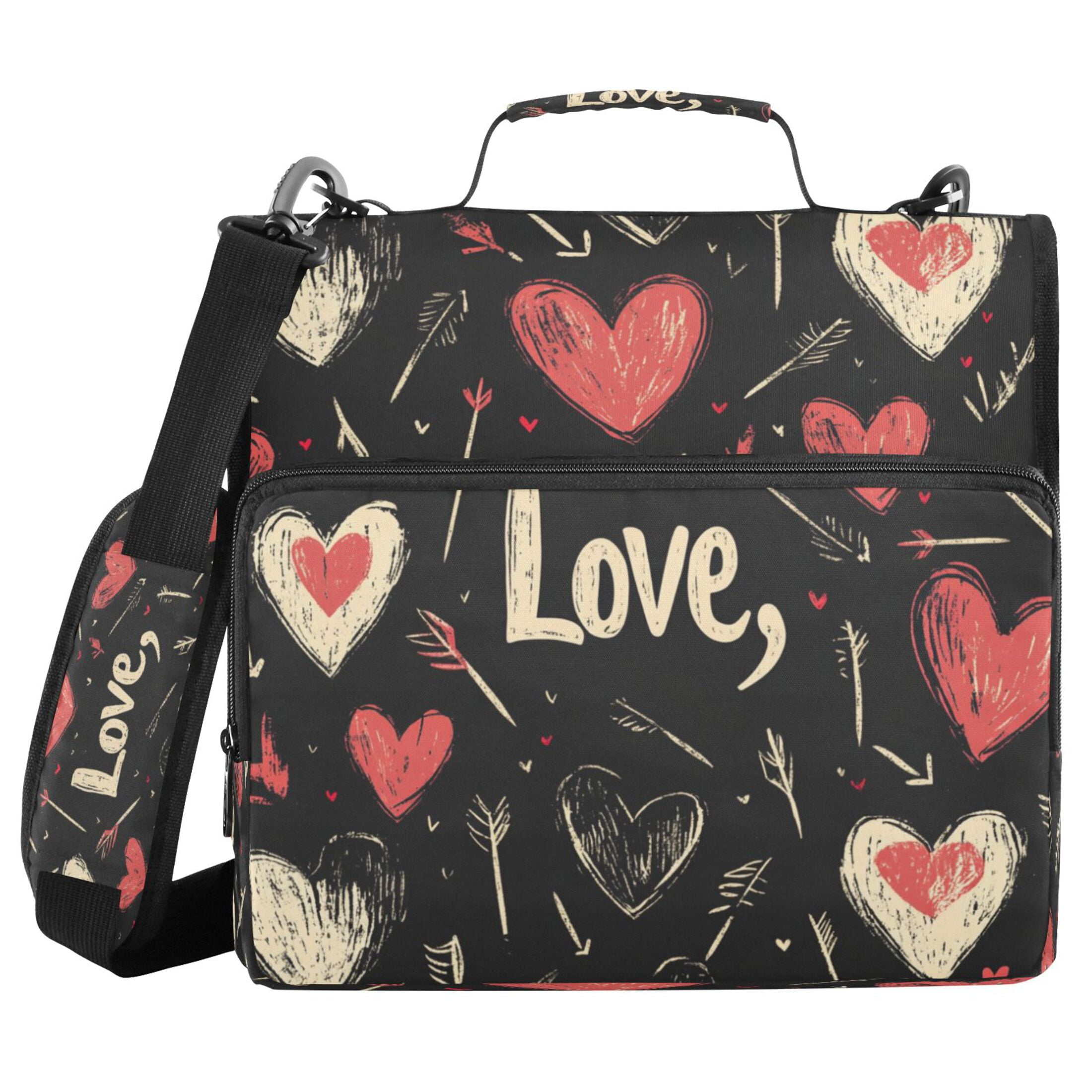 YAZAOO Zipper Binder trapper keeper Documents Organized Design Love ...