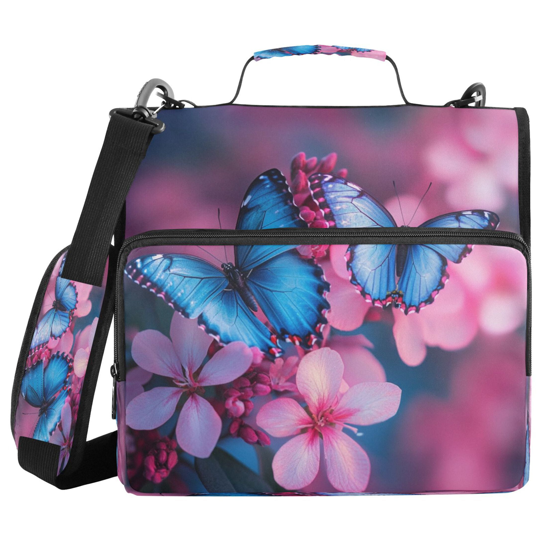 YAZAOO Zipper Binder trapper keeper Documents Organized Design Petal Wings Printed - Walmart.com