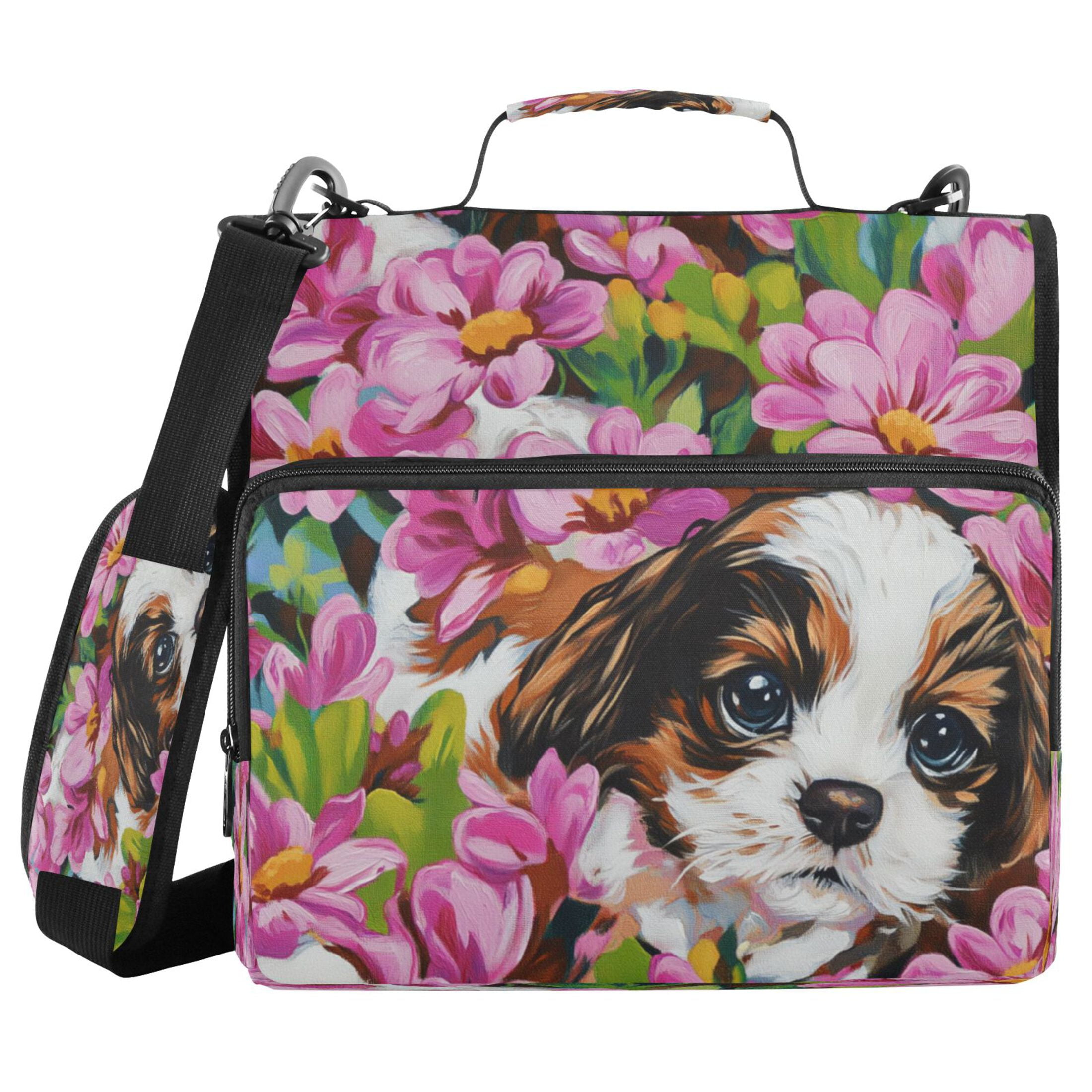 YAZAOO Zipper Binder trapper keeper Documents Organized Design Puppy in ...