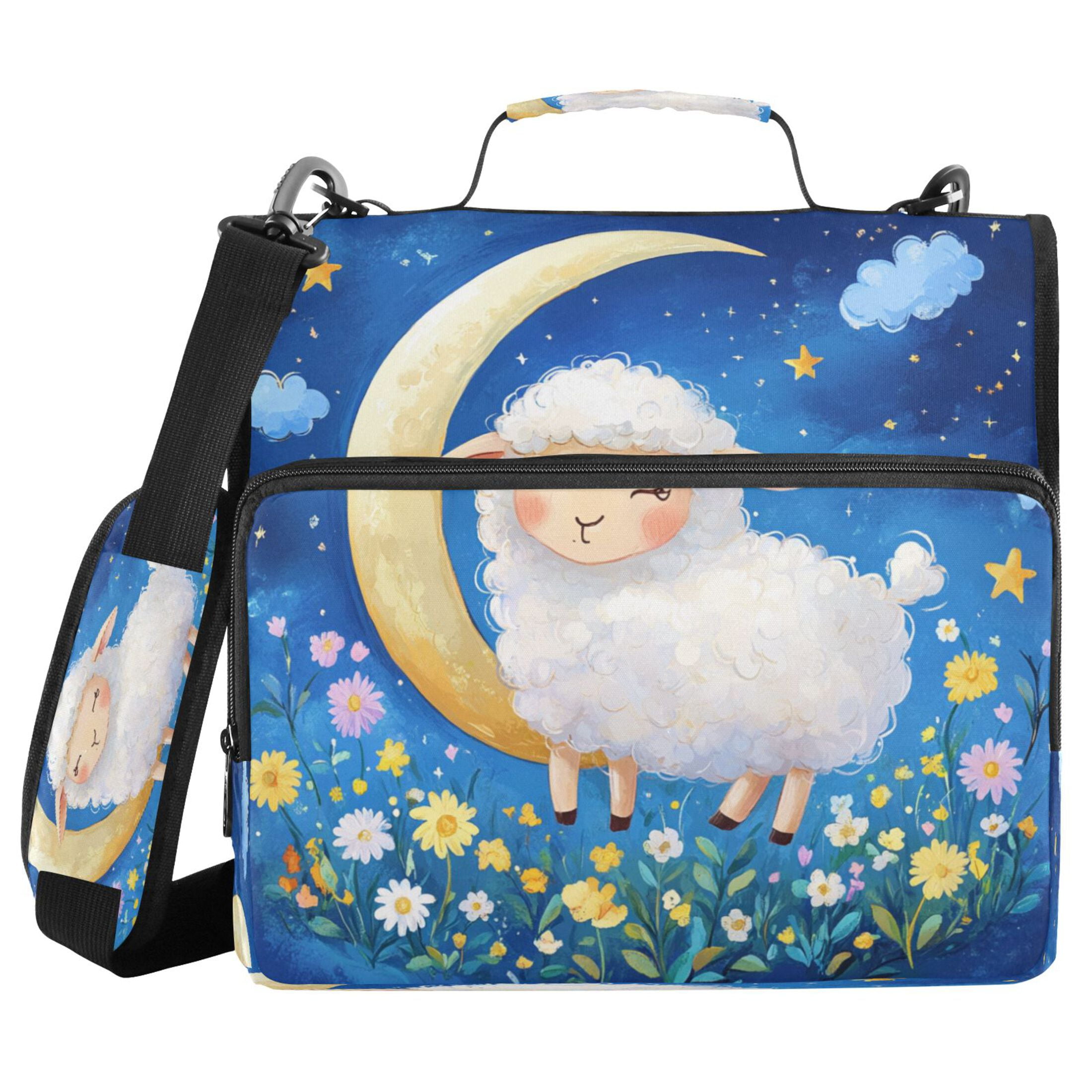 YAZAOO Zipper Binder trapper keeper Documents Organized Design Sheep on ...