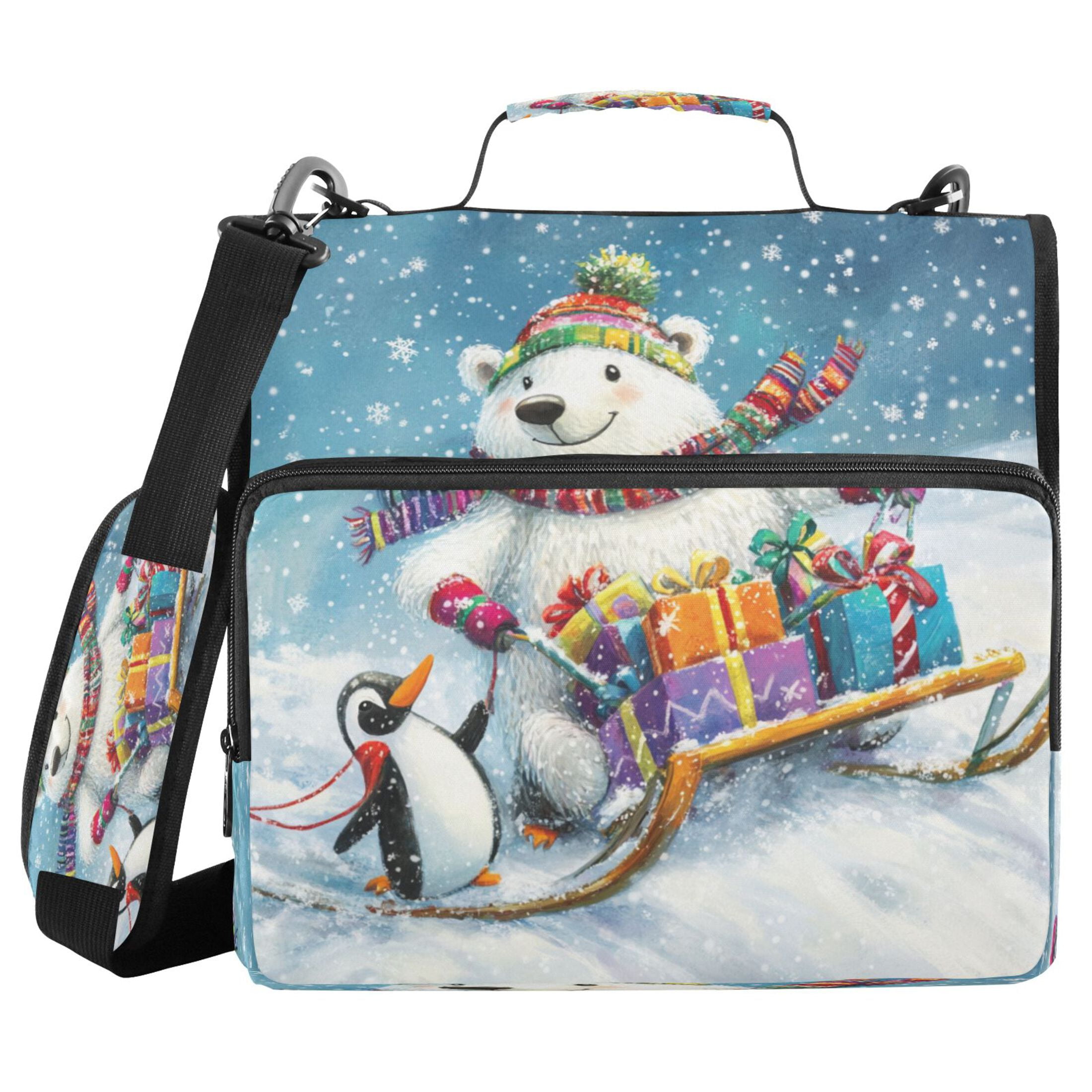 YAZAOO Zipper Binder trapper keeper Documents Organized Design Sledding ...