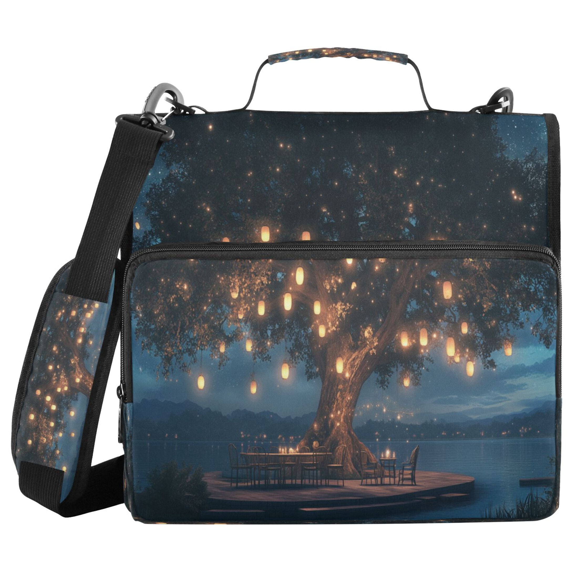 YAZAOO Zipper Binder trapper keeper Documents Organized Design Tree ...