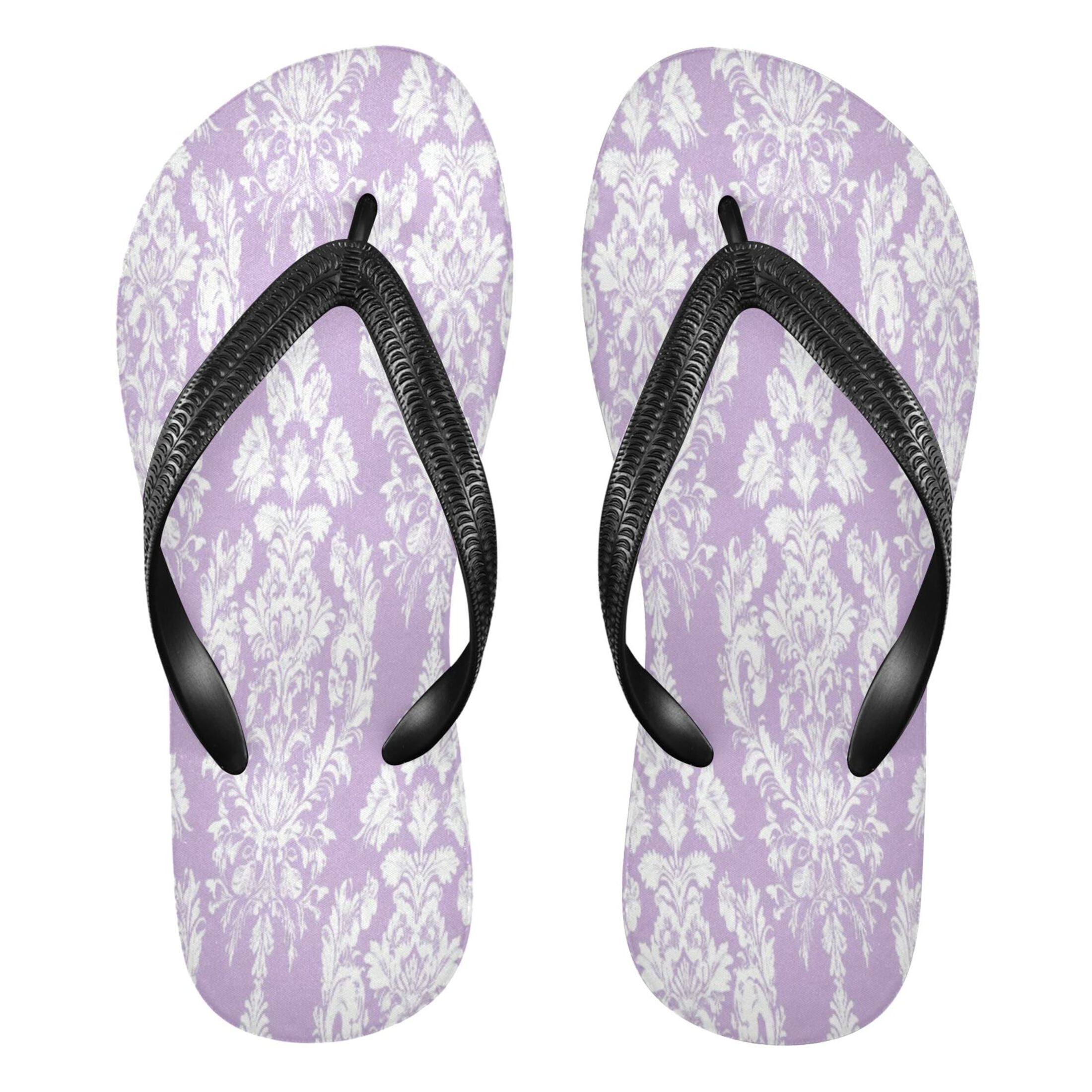 YAZAOOSummer Flip Flops Creatively Elegance in Lavender Simple Beach ...