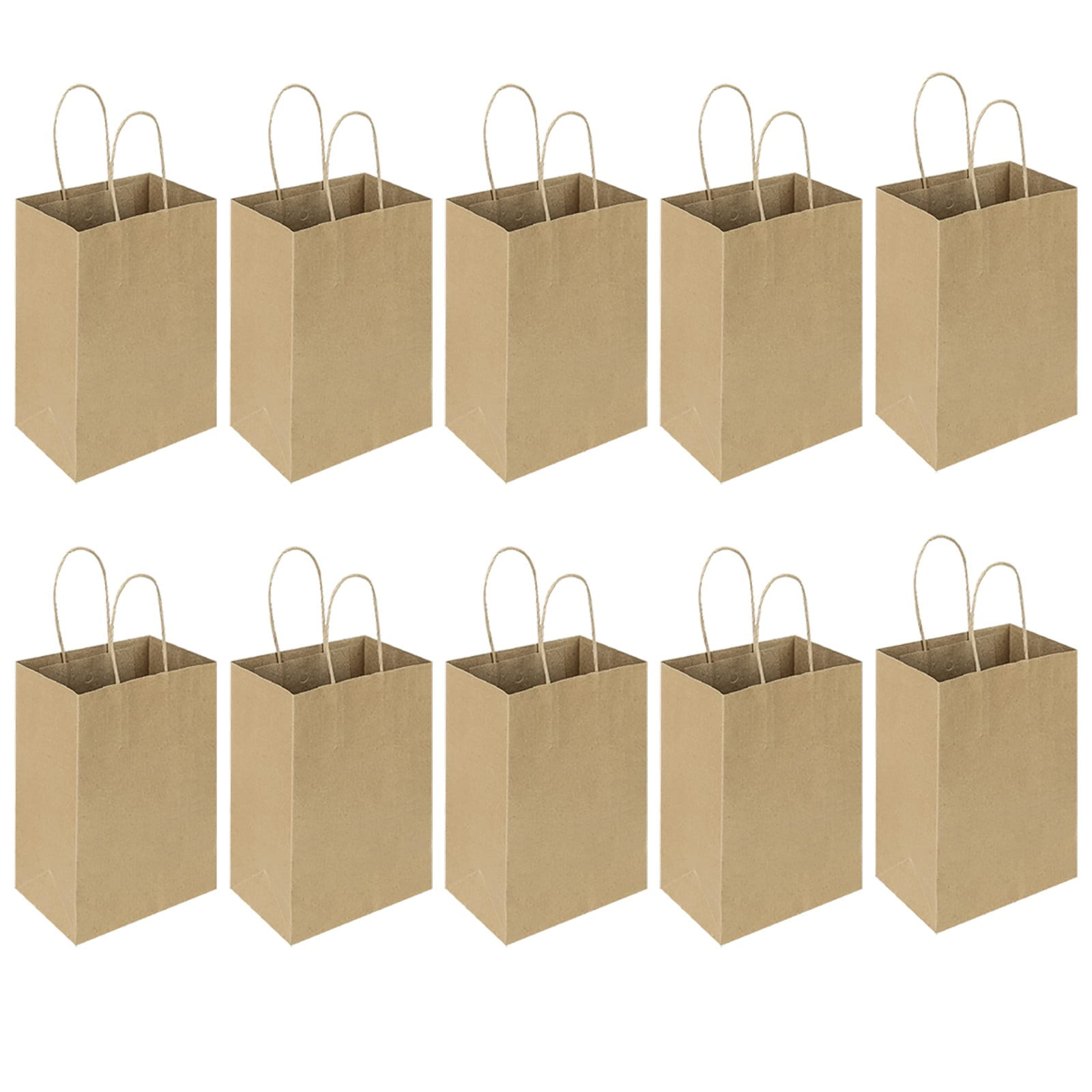 YAZHPA 10Pcs 5.25x3x8 Inches Gift Bags Small Paper Bags with Handles ...