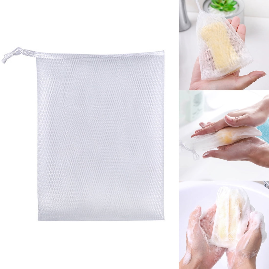 YAZHPA Soap Mesh Bag, Exfoliating Soap Saver Pouch, Skin-Friendly Soap ...