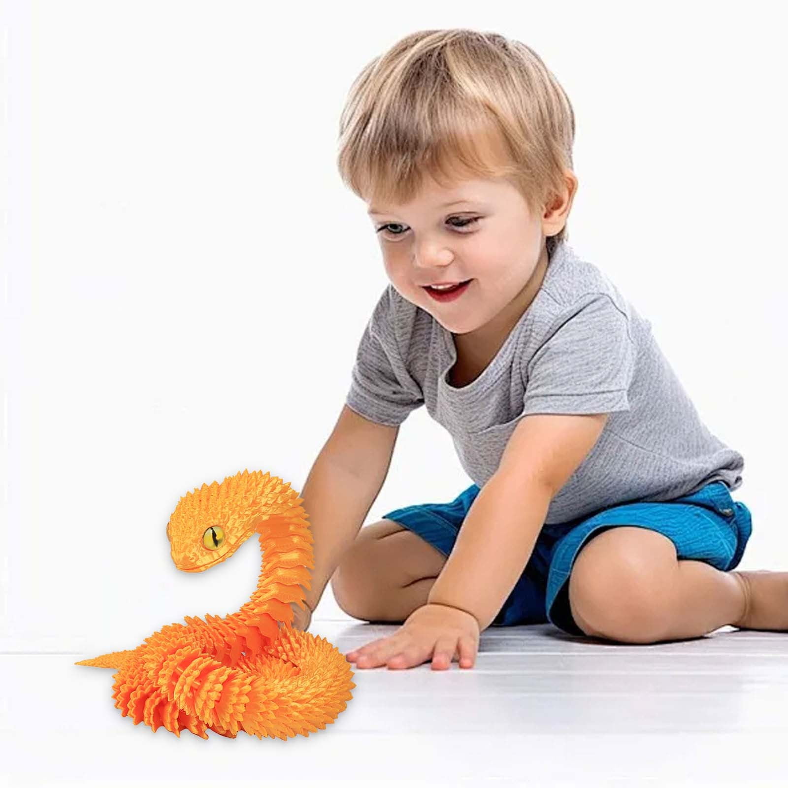 YAZHPA 3D Printed Snake Toys, 3D Printed Articulated Flexible Fidget ...
