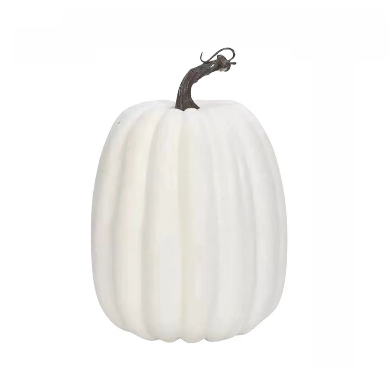 YAZHPA Artificial Pumpkins, 1 Pack White Fake Pumpkins Large Faux ...