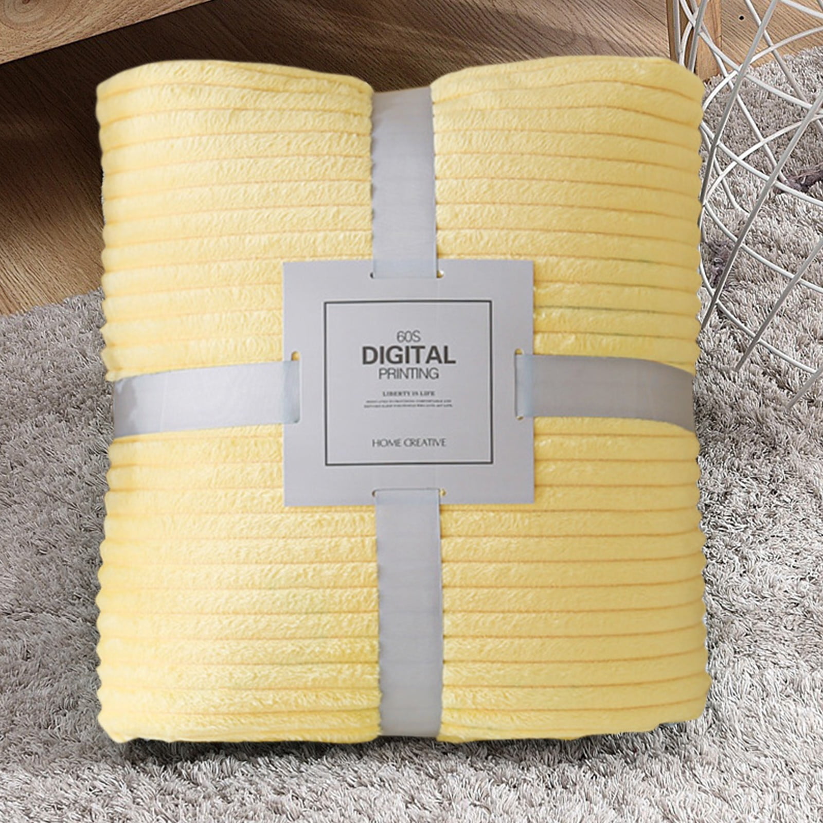 YAZHPA Bare Home Fleece Blanket - Twin/Twin Extra Long Blanket - Grey ...