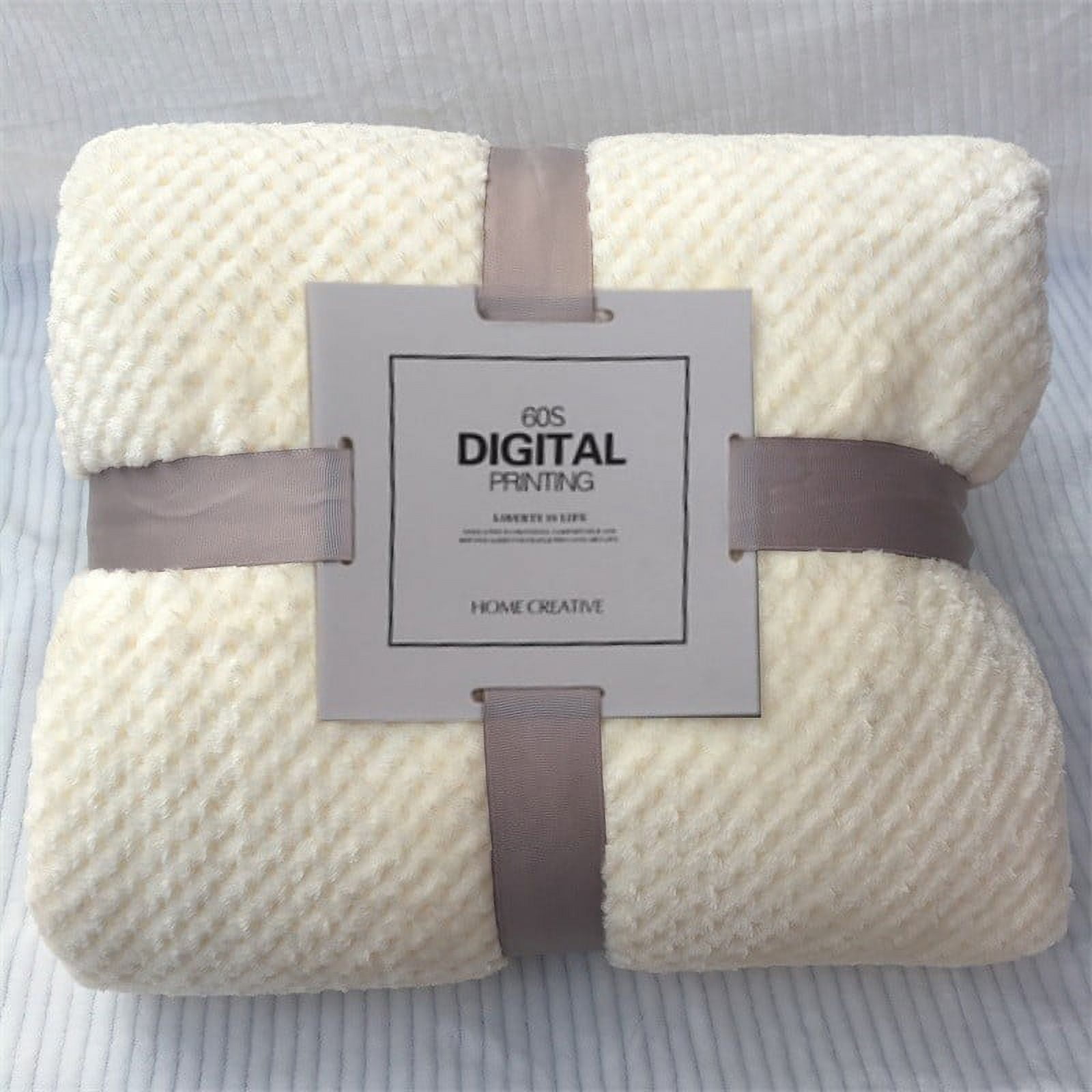 YAZHPA Bare Home Fleece Blanket - Twin/Twin Extra Long Blanket - Grey ...