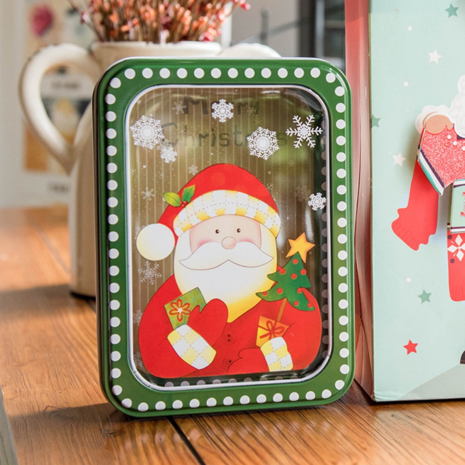 YAZHPA Designs Christmas Metal Cookie Tins - Decorative Cookie Tins ...