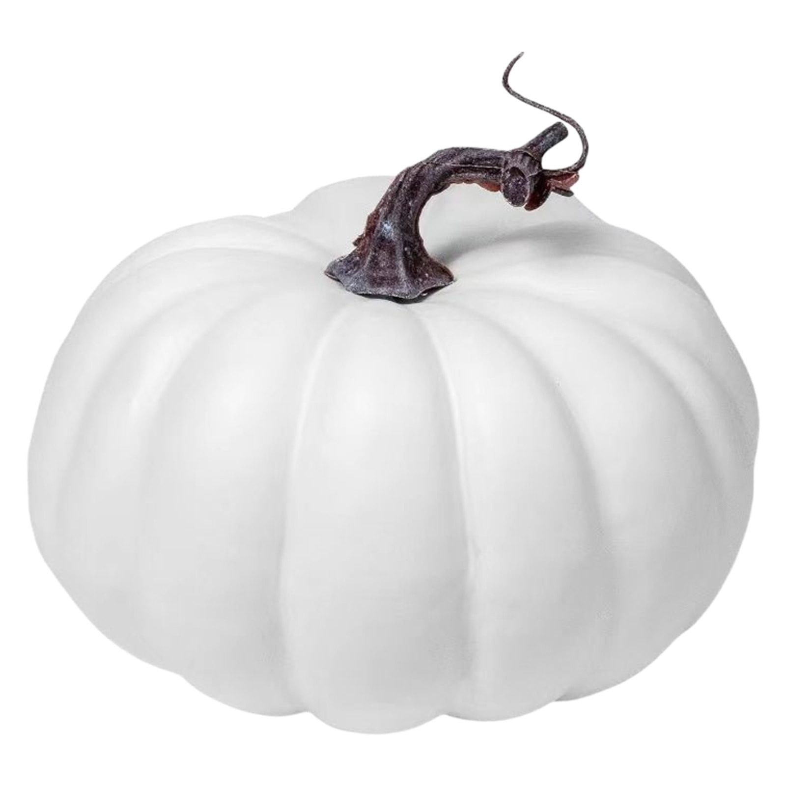 YAZHPA Fall Decoration - Fake Flat Pumpkin Lifelike Handle Artificial ...