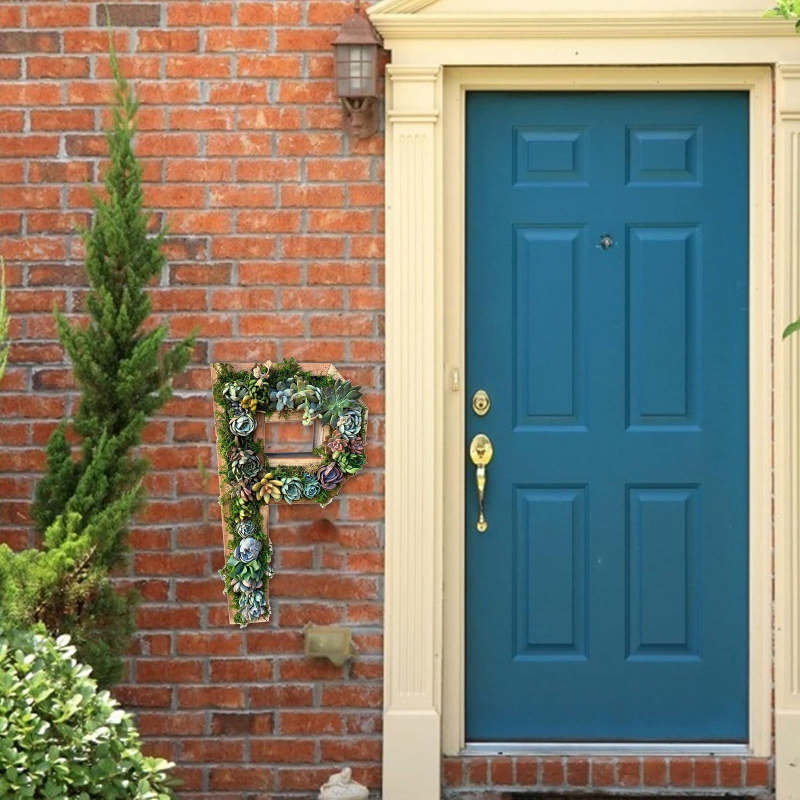 YAZHPA Flower Pots Decorative Wall Wooden Monogram Letters With ...