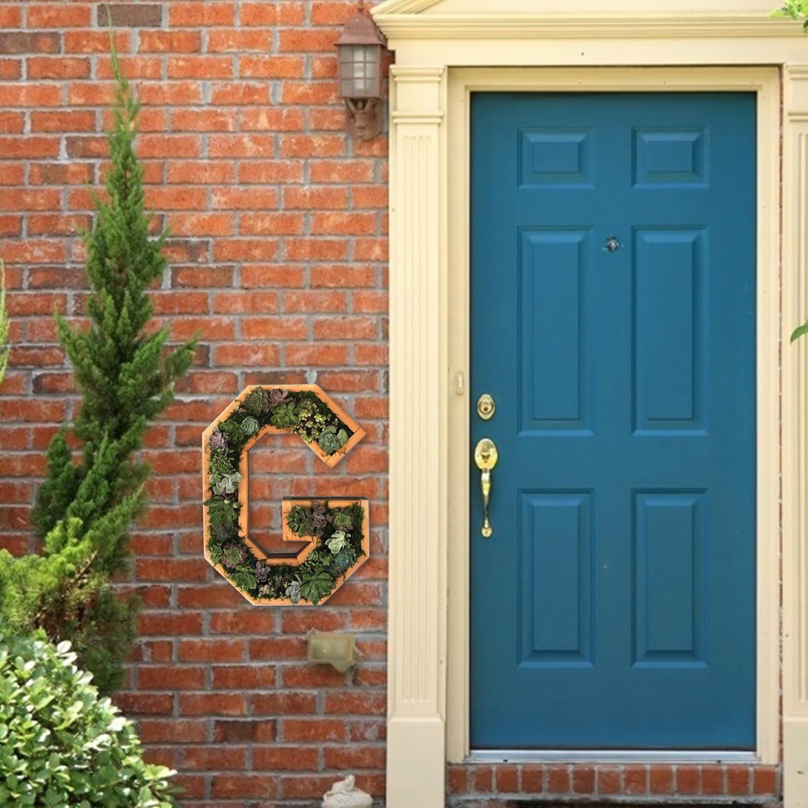 YAZHPA Flower Pots Decorative Wall Wooden Monogram Letters With ...