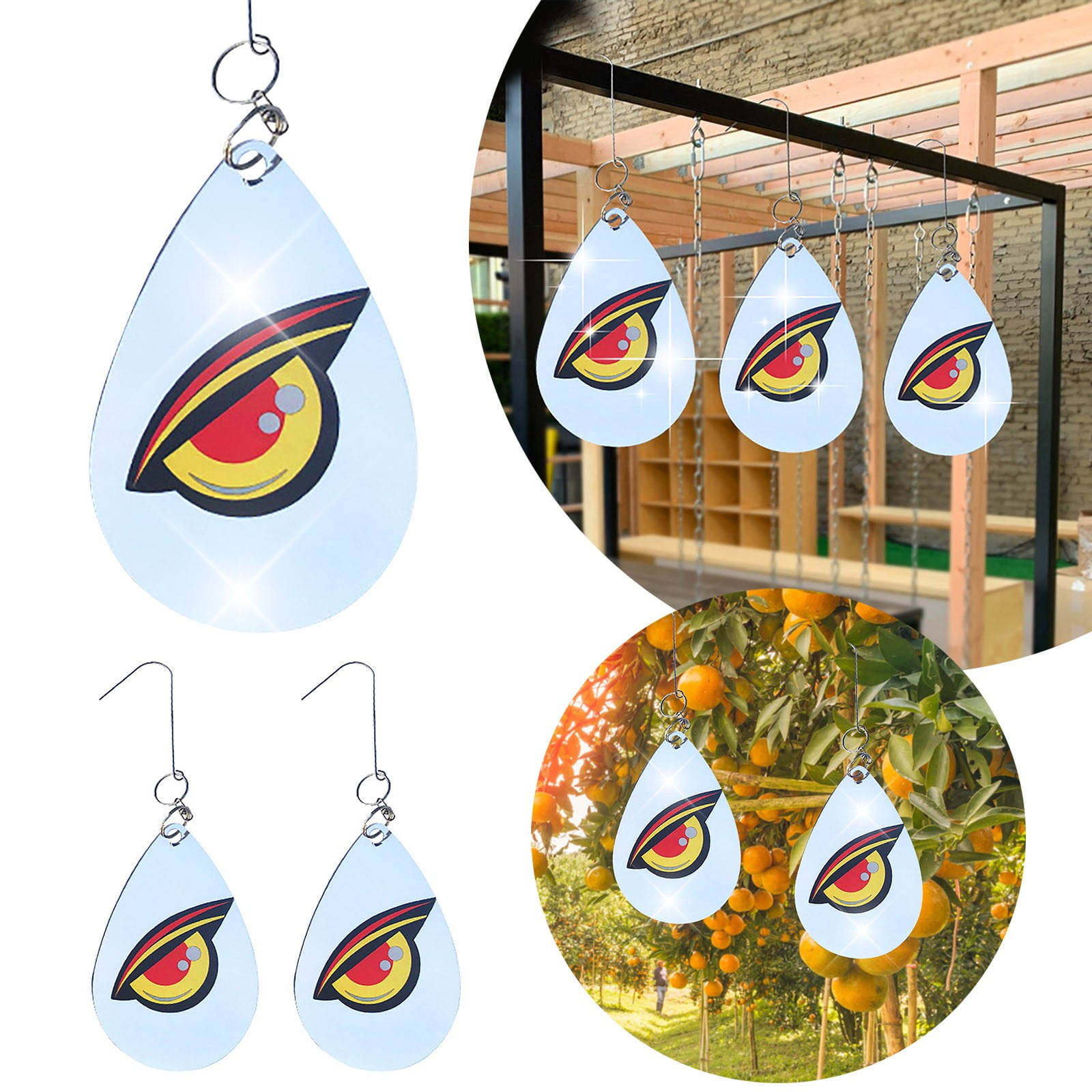 YAZHPA Hangs Eye Decoy To Scare Birds Away Bird Device With Hanging ...