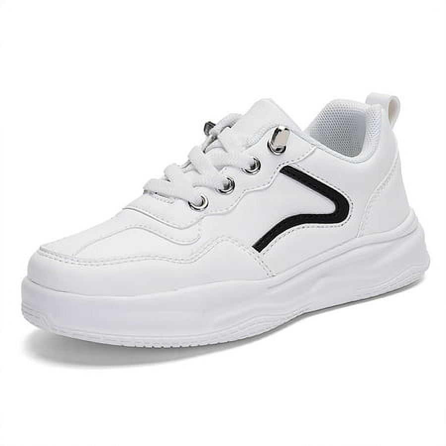 YAZI Boys Girls White Sneakers High Top Walking Shoes (Toddler Little ...