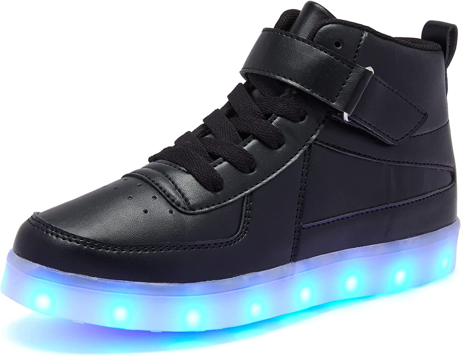 YAZI Kids LED Light up Shoes USB Charging Flashing Light Up High-top ...