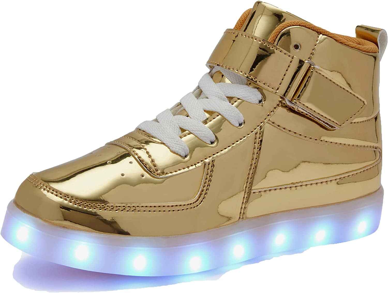 YAZI Kids LED Light up Shoes USB Charging Flashing Light Up High-top ...