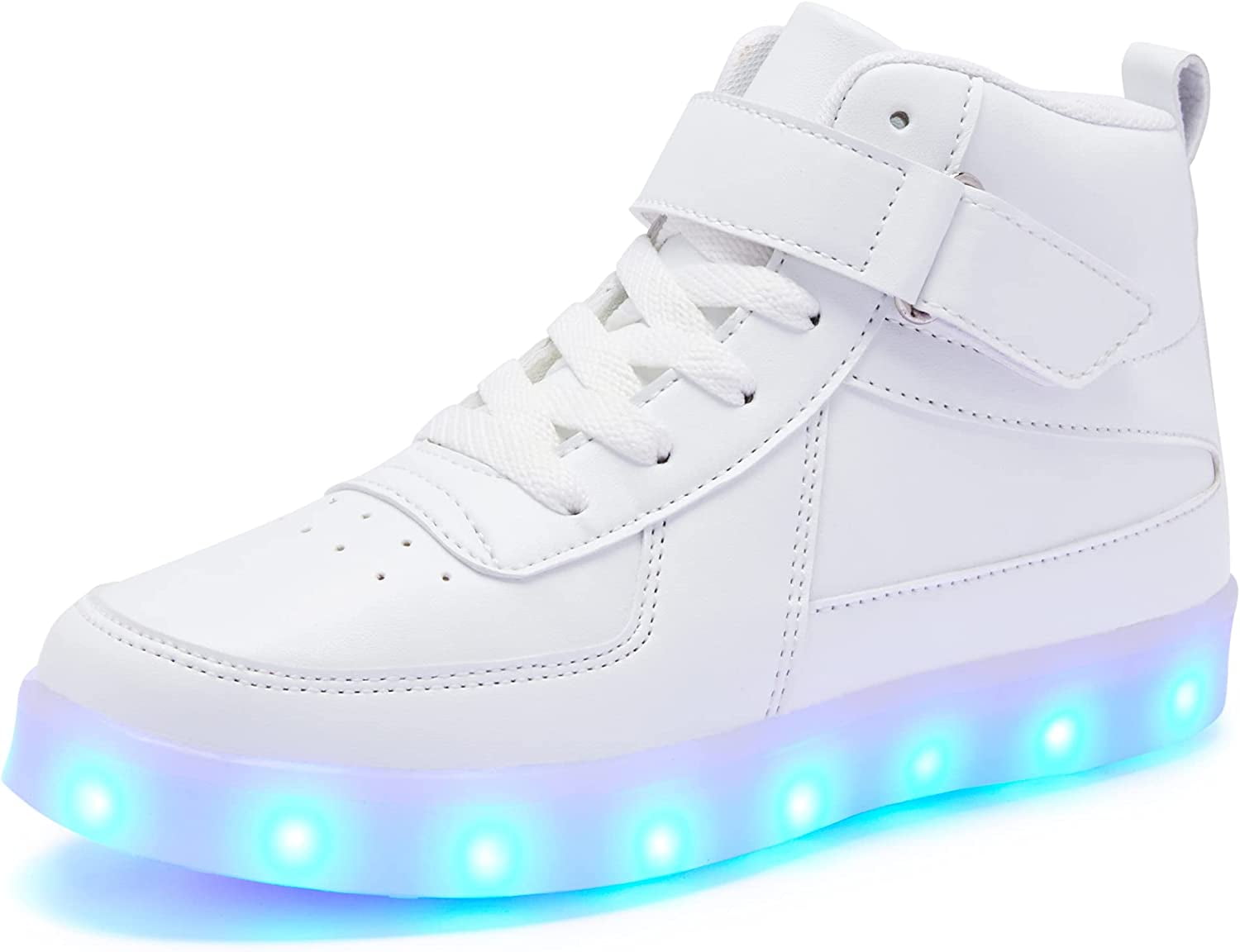 YAZI Kids LED Light up Shoes USB Charging Flashing Light Up High-top ...